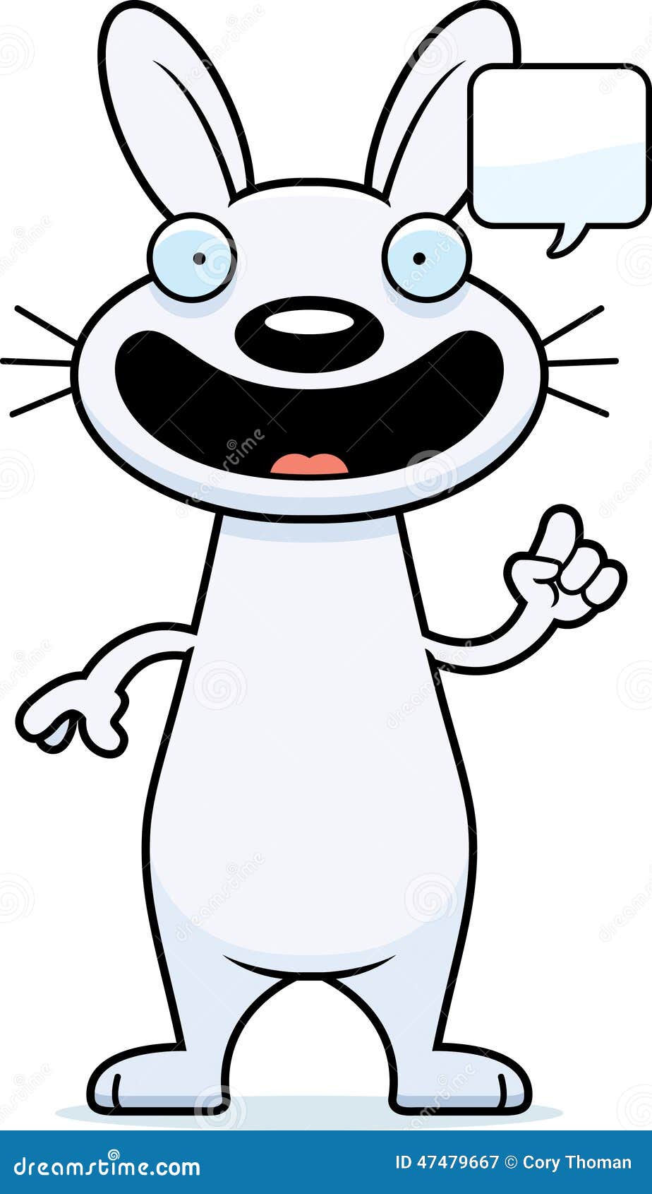 Cartoon Rabbit Talking stock vector. Illustration of happy - 47479667