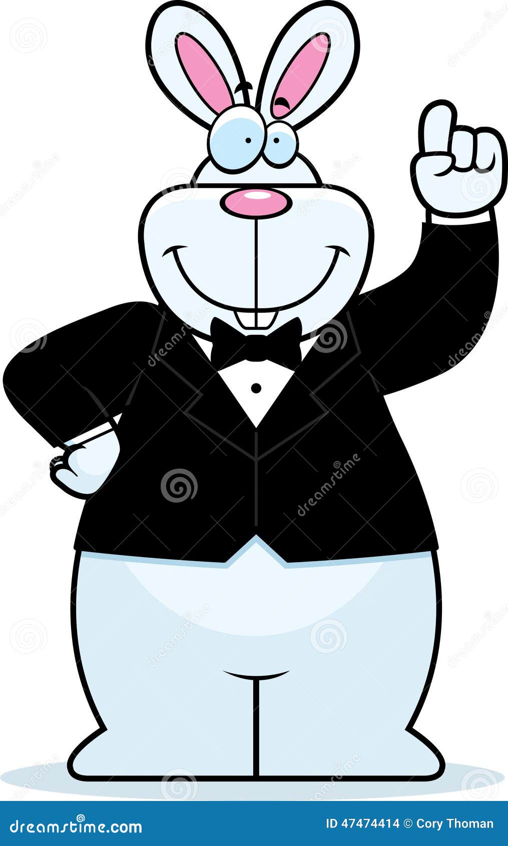 Cartoon Rabbit Tuxedo stock vector. Illustration of clip - 47474414