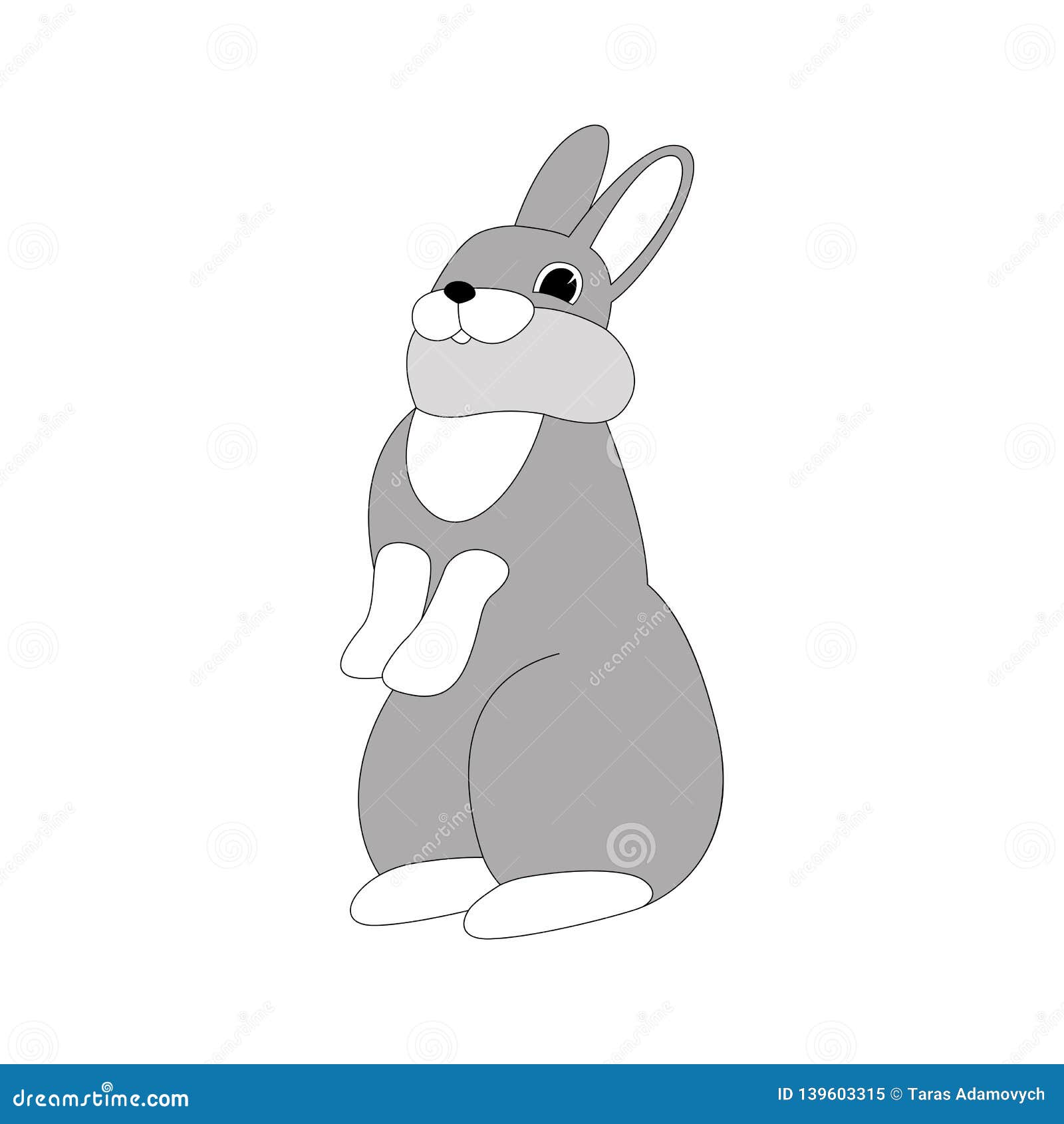 Cartoon Rabbit, Vector Illustration ,flat Stock Vector - Illustration ...