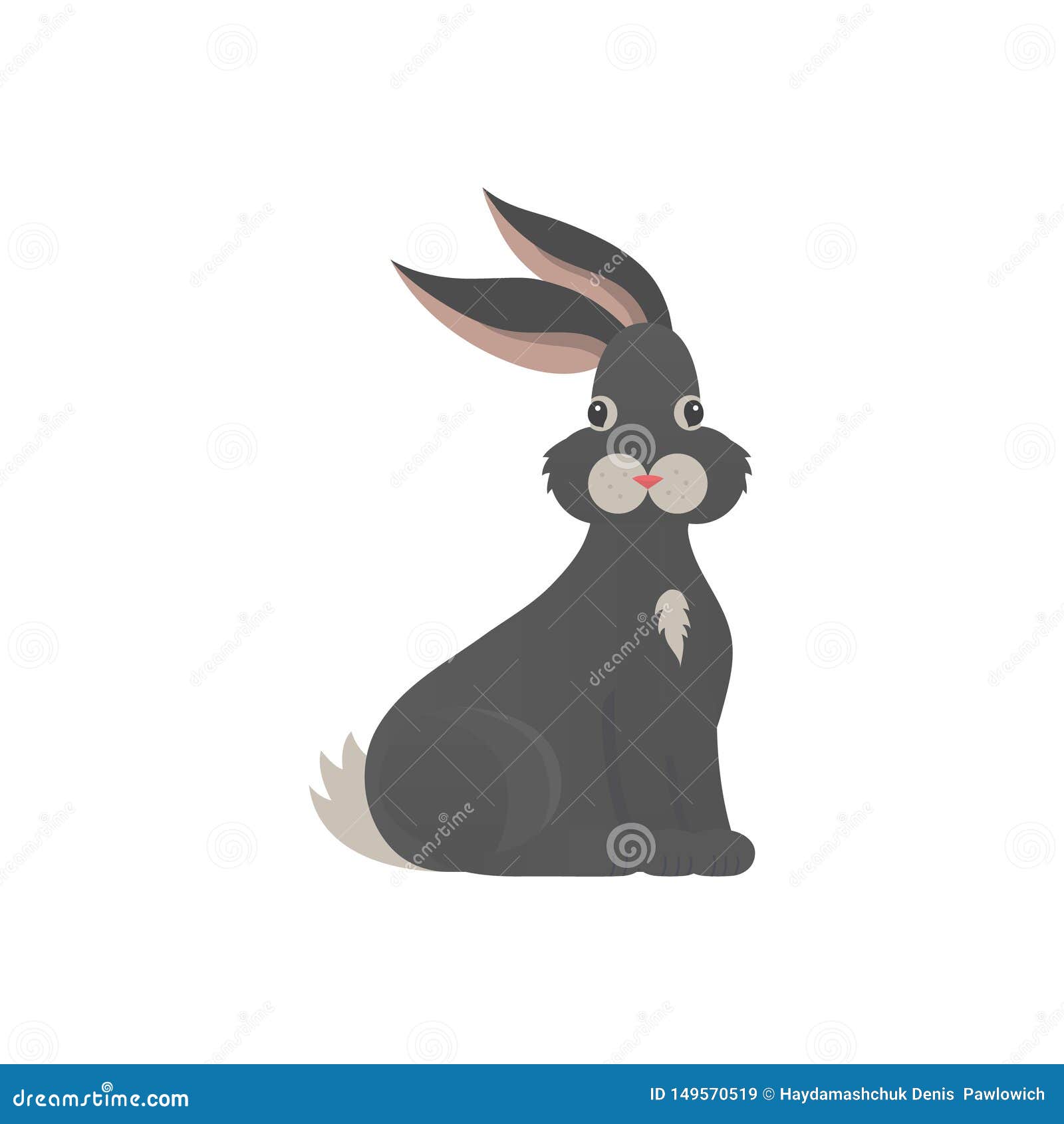Cartoon Rabbit Vector Isolated Icon. Fine Bunny Pet. Stock Vector ...