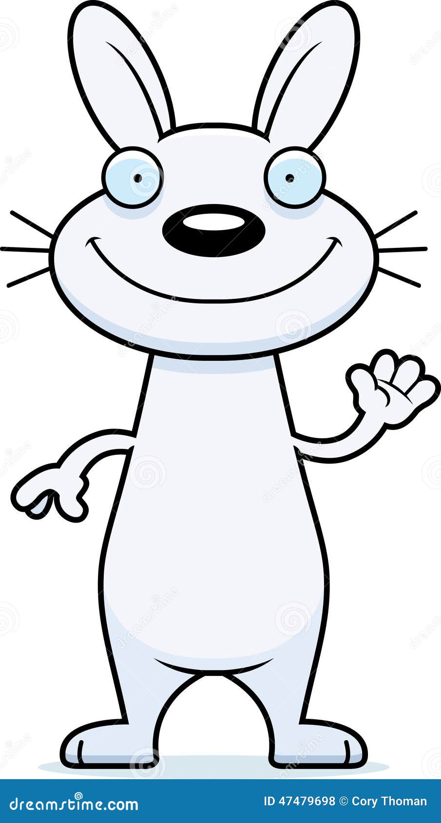Cartoon Rabbit Waving stock vector. Illustration of animal - 47479698