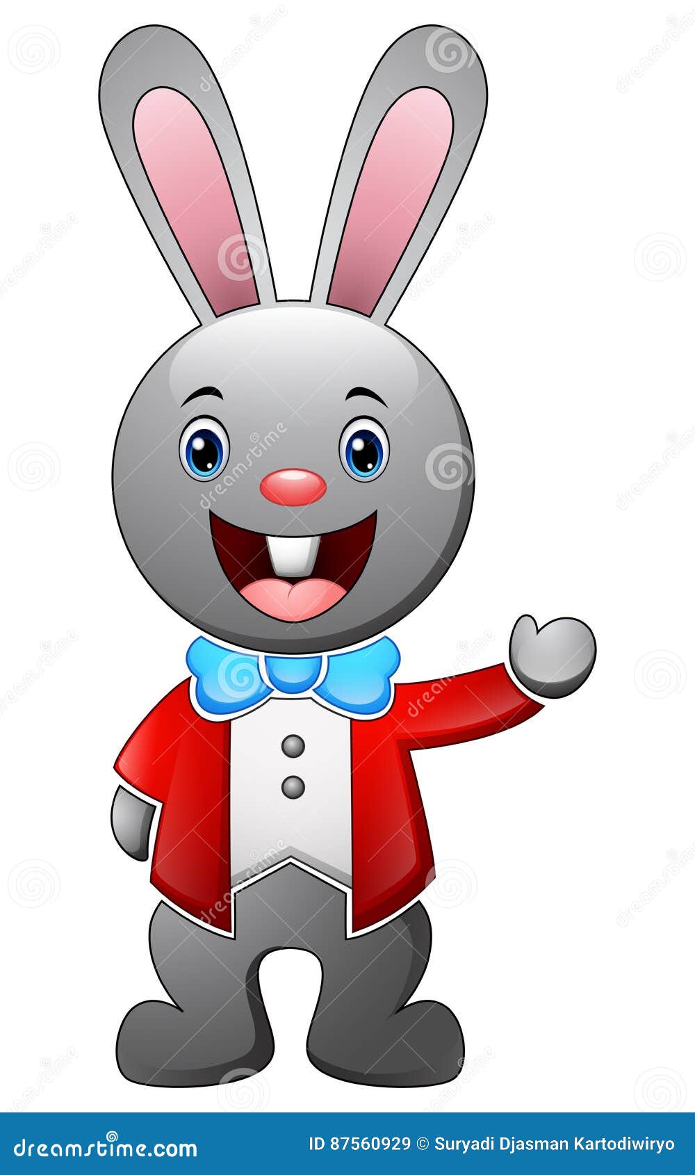 Cartoon Rabbit Wearing a Tuxedo Stock Vector - Illustration of ...