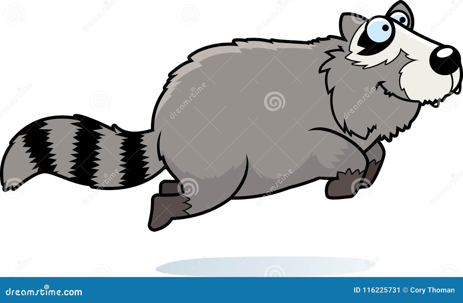 Cartoon Raccoon Jumping stock vector. Illustration of cartoon - 116225731