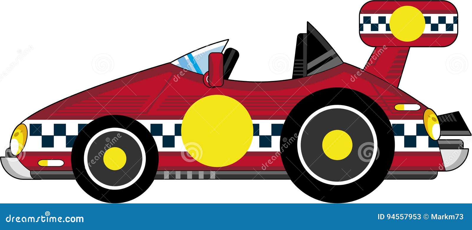 Cartoon Racing Car stock vector. Illustration of motorsport - 94557953