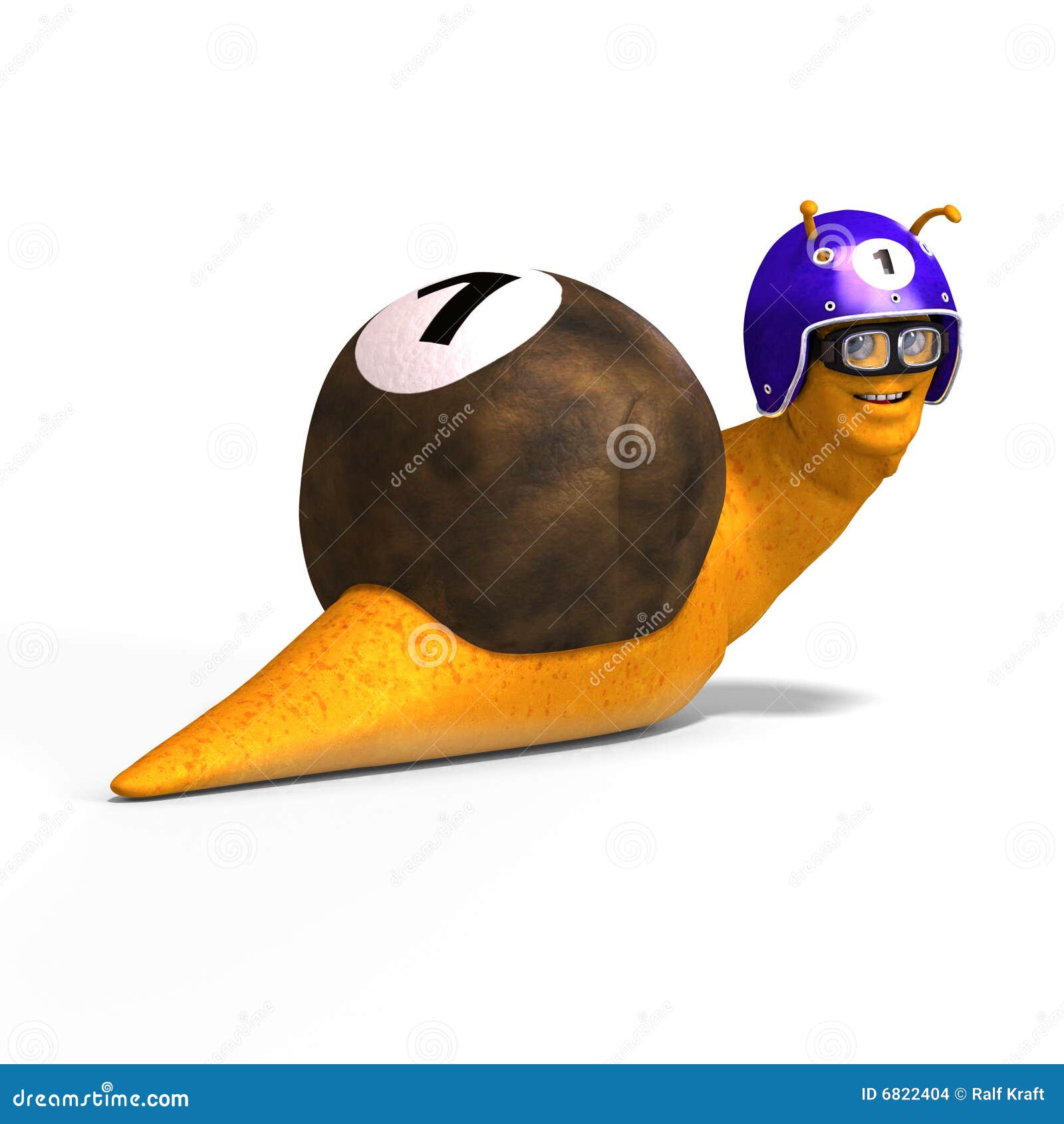 Cartoon Racing Snail Picture. Image: 6822404