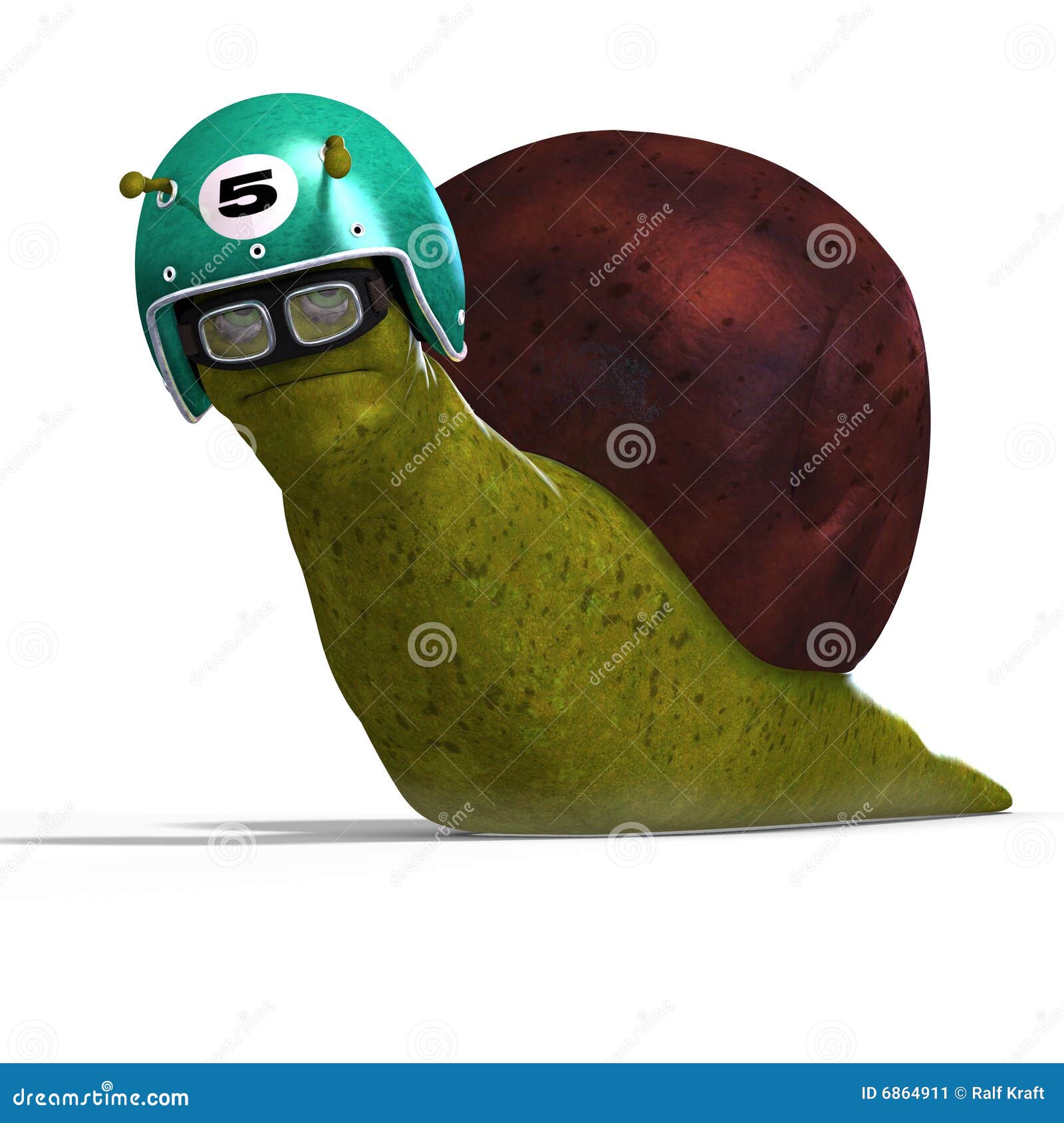 Cartoon Racing Snail stock illustration. Illustration of head - 6864911
