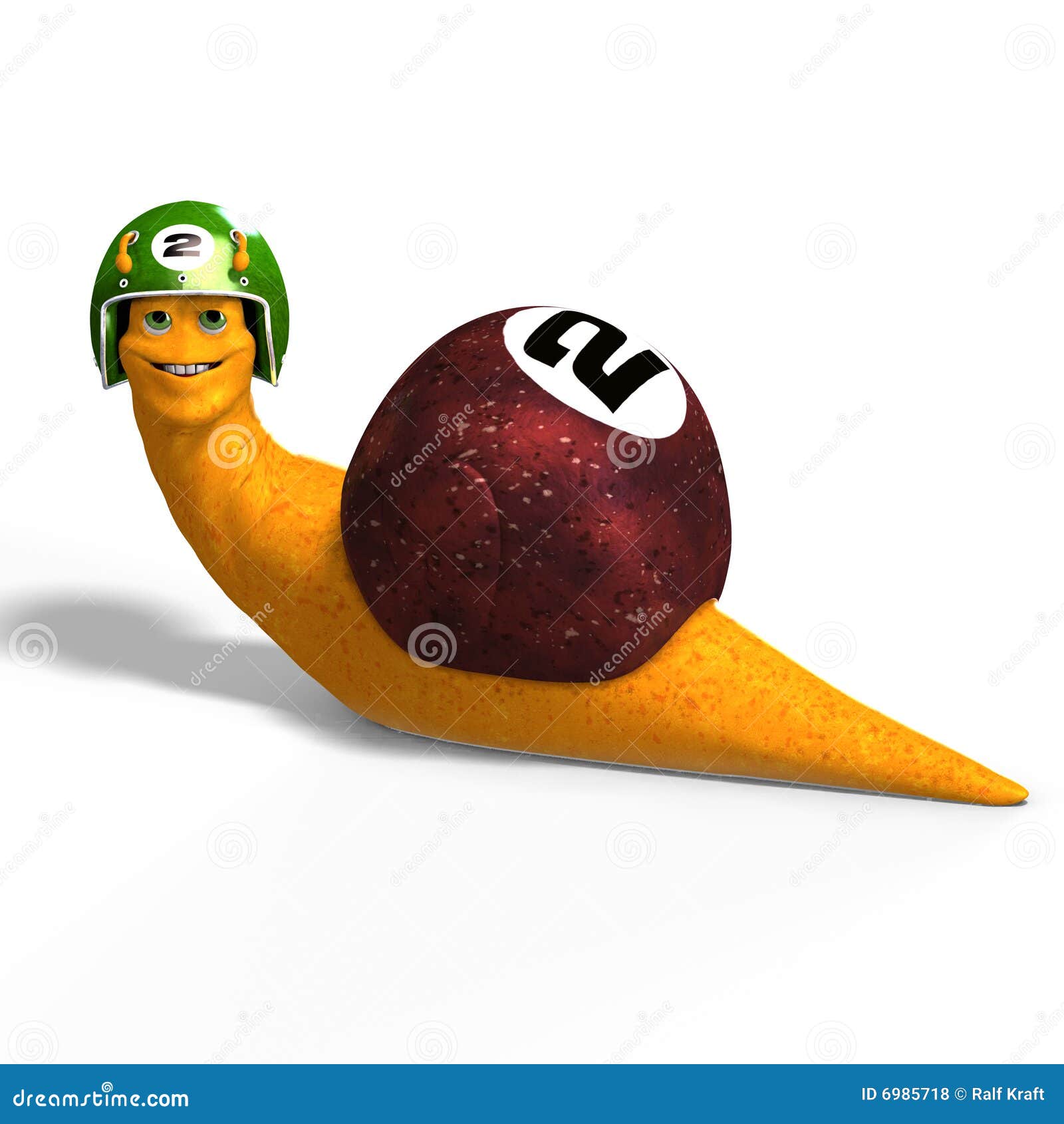 Cartoon Racing Snail stock illustration. Illustration of cochlea - 6985718