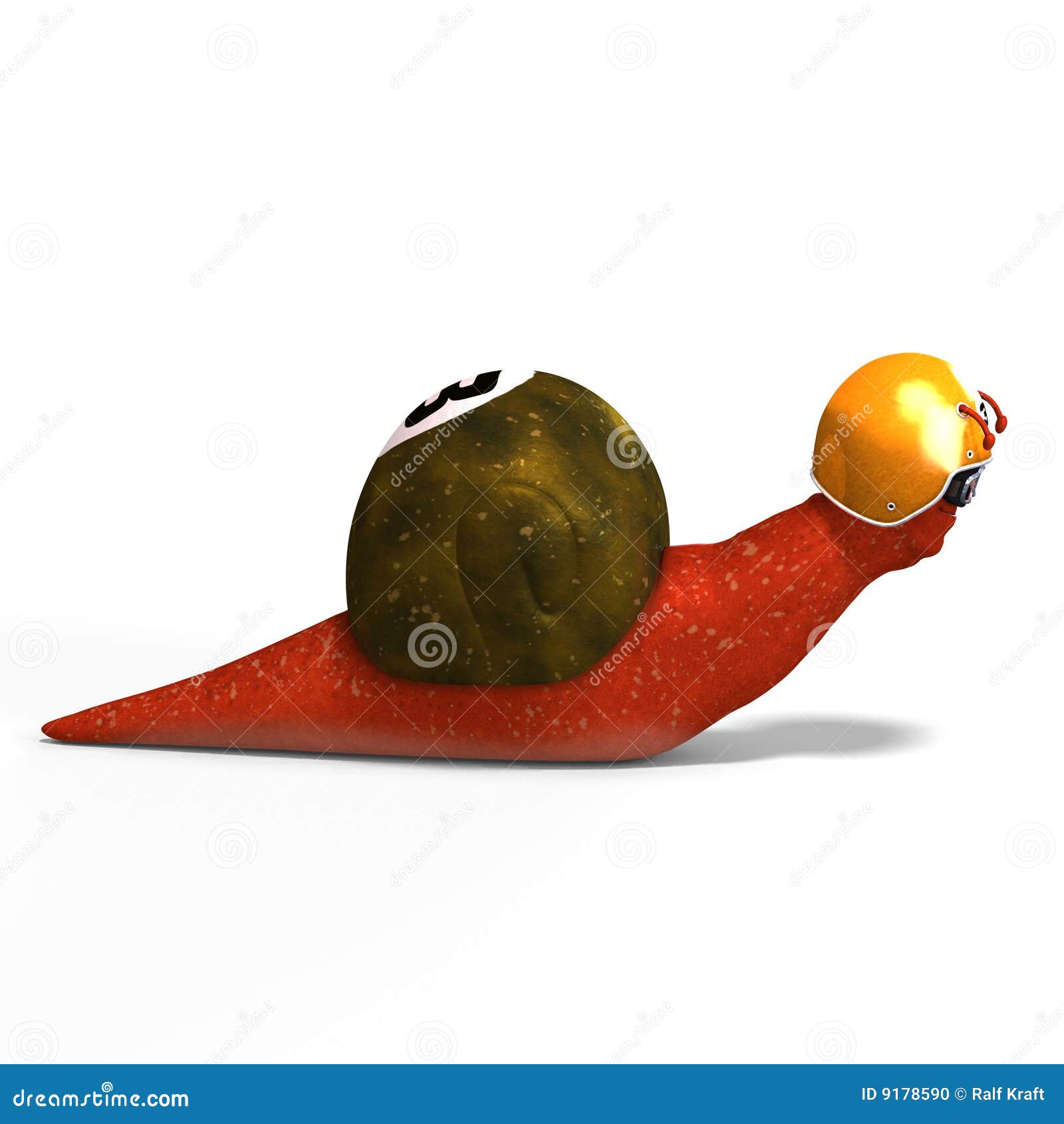 Cartoon Racing Snail Stock Photo - Image: 9178590