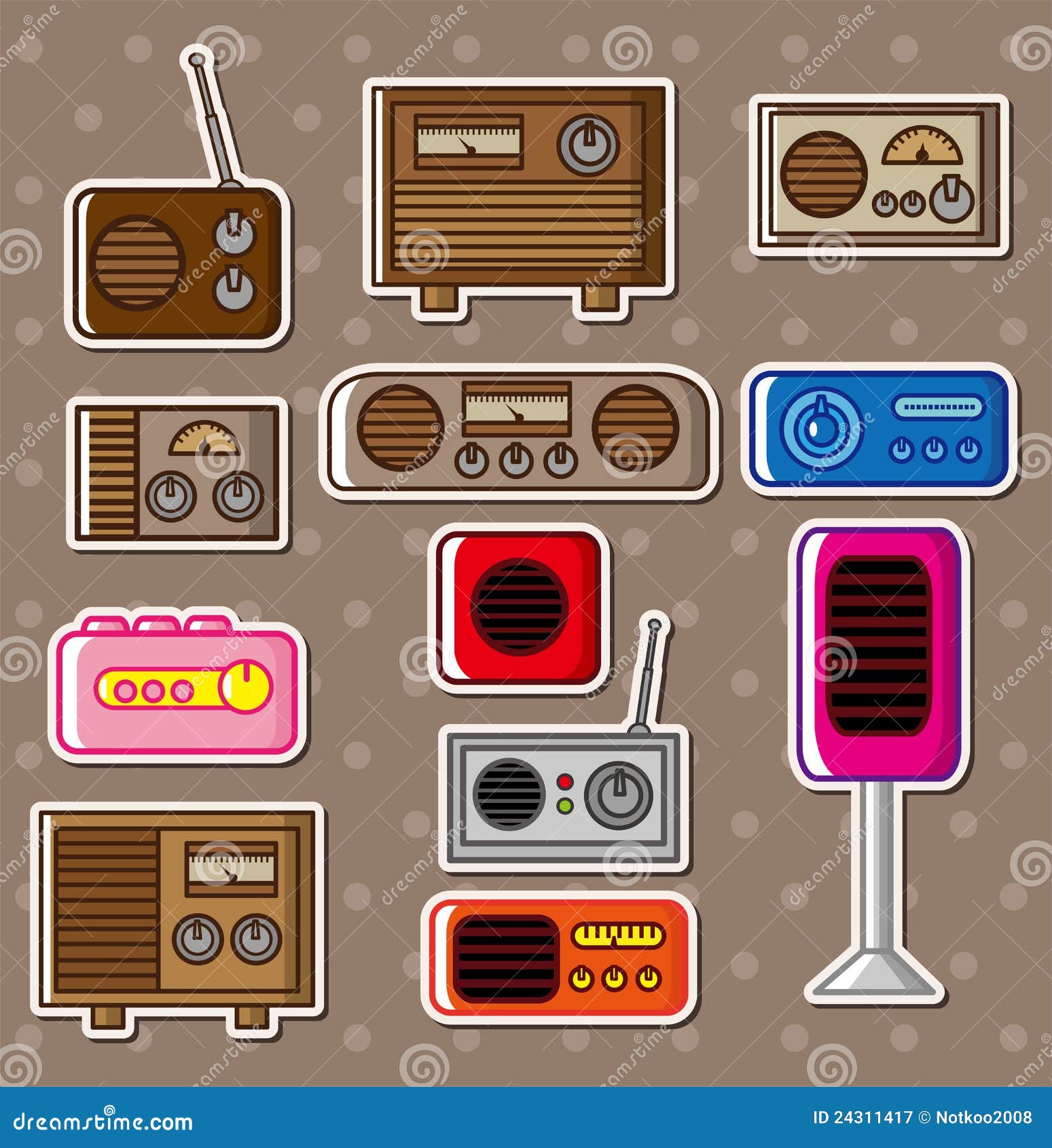 Cartoon Radio Vector Illustration | CartoonDealer.com #17346384