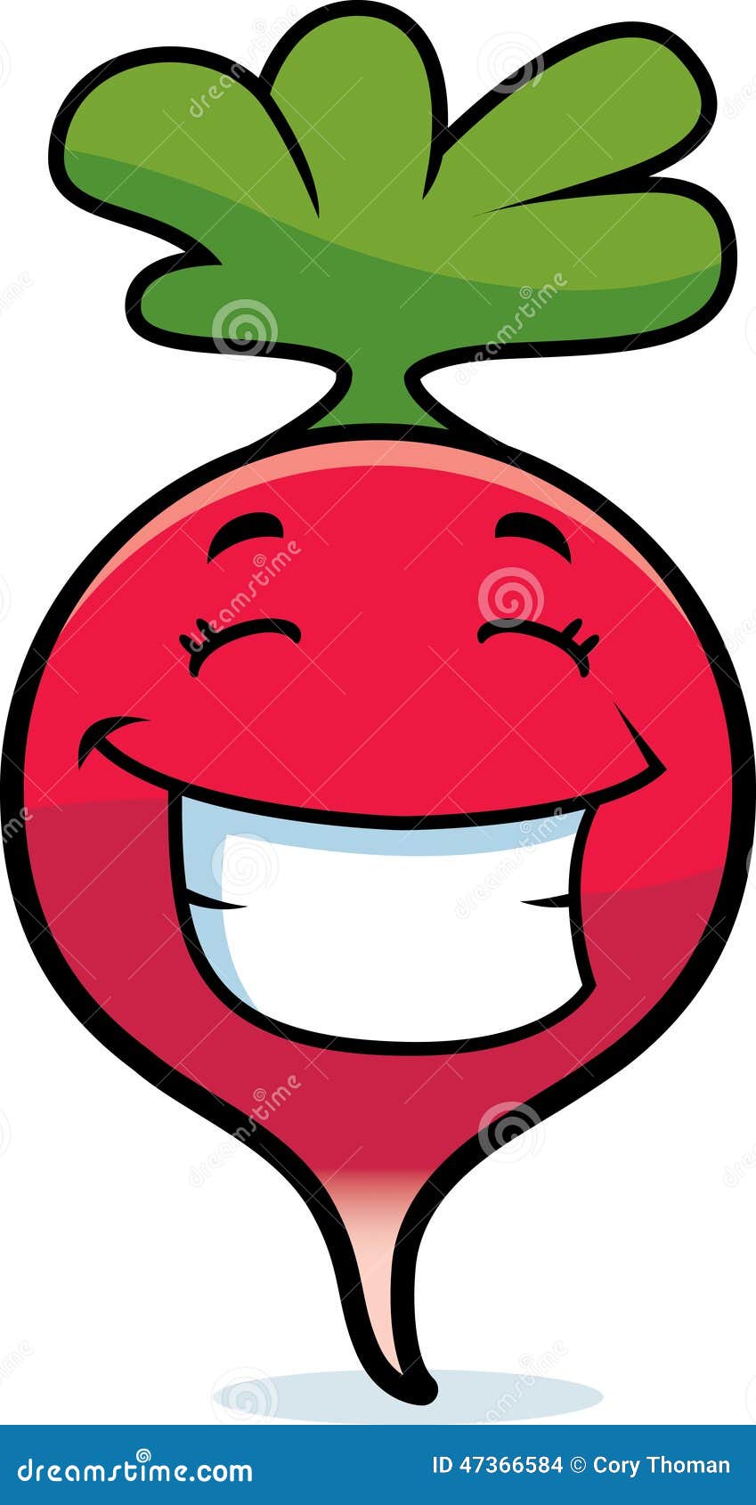 Cartoon Radish Grinning stock vector. Illustration of cartoon - 47366584