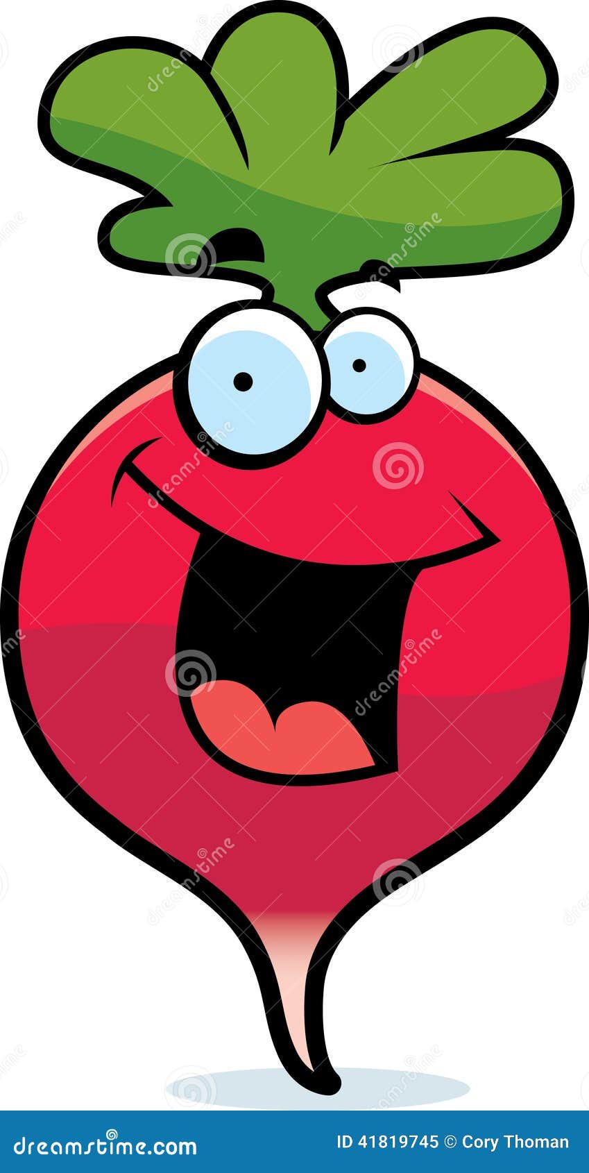 Cartoon Radish Smiling stock vector. Illustration of root - 41819745