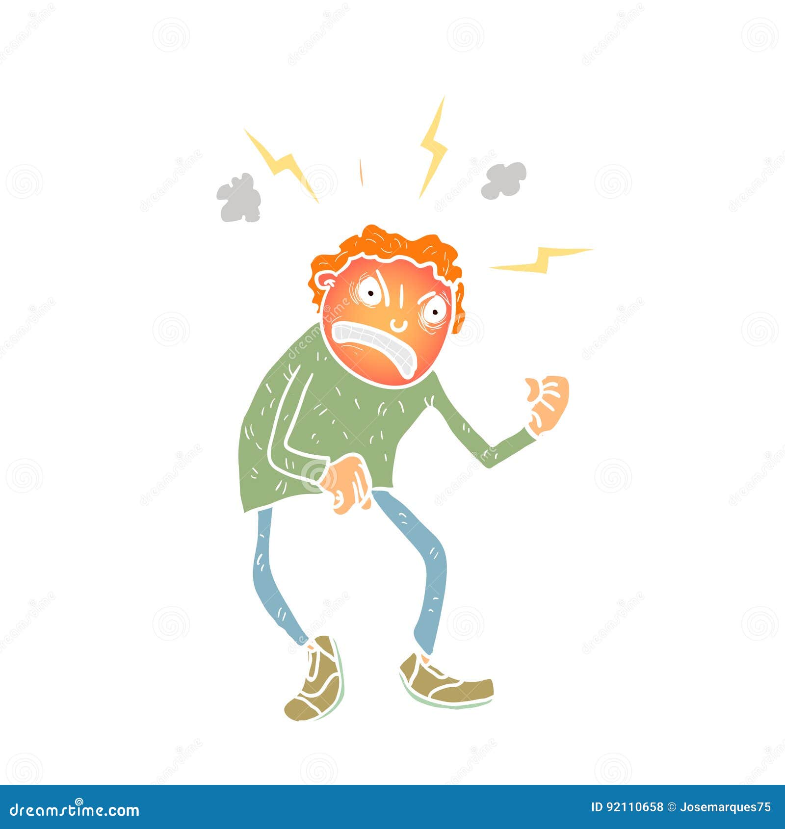 Cartoon rage illustration stock vector. Illustration of element - 92110658
