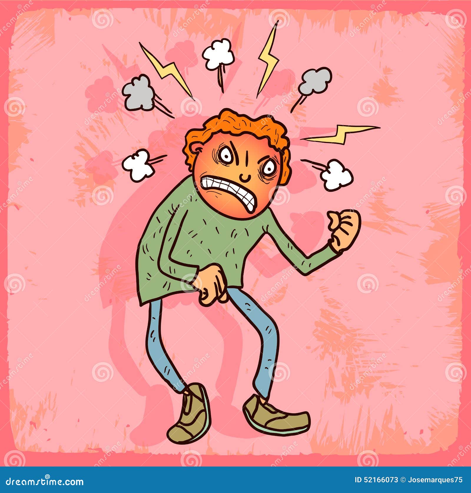 Cartoon Rage Illustration Vector Icon Stock Vector - Illustration of ...