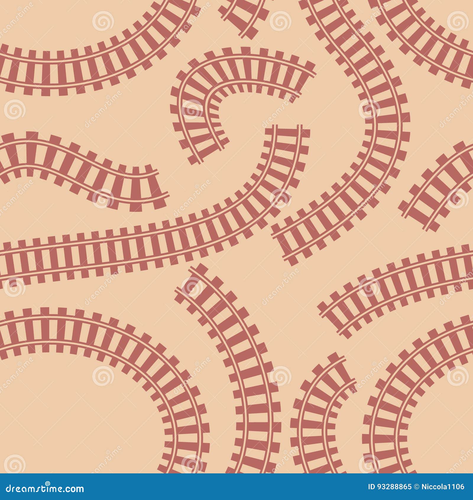 Cartoon Rail stock vector. Illustration of gift, design - 93288865