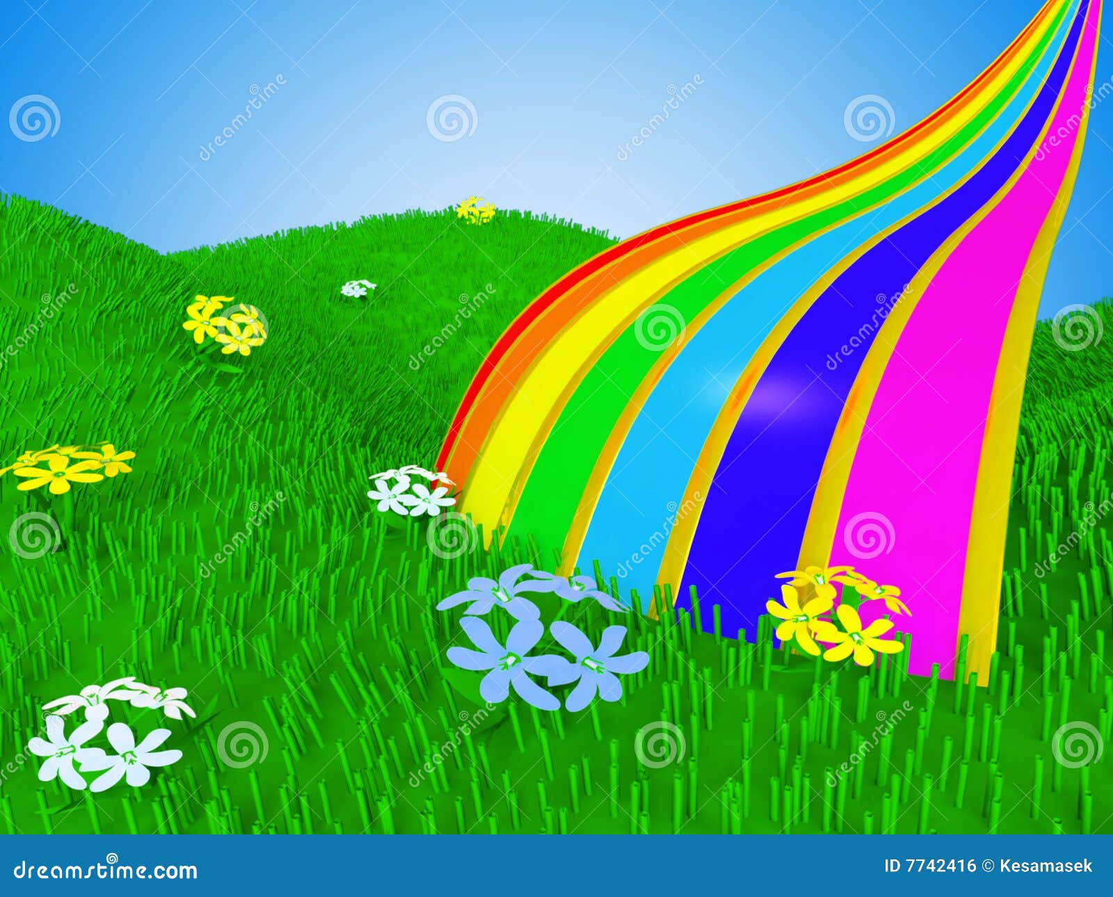 Cartoon Rainbow Royalty-Free Stock Image | CartoonDealer.com #7742416