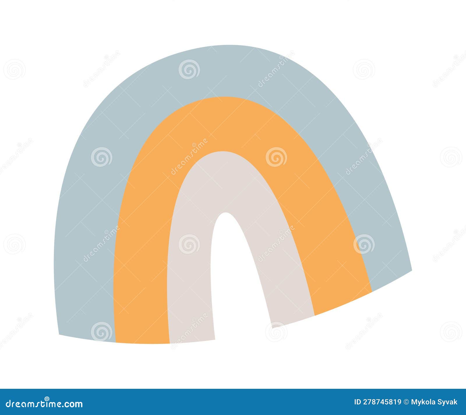Cartoon Rainbow Icon stock vector. Illustration of bright - 278745819
