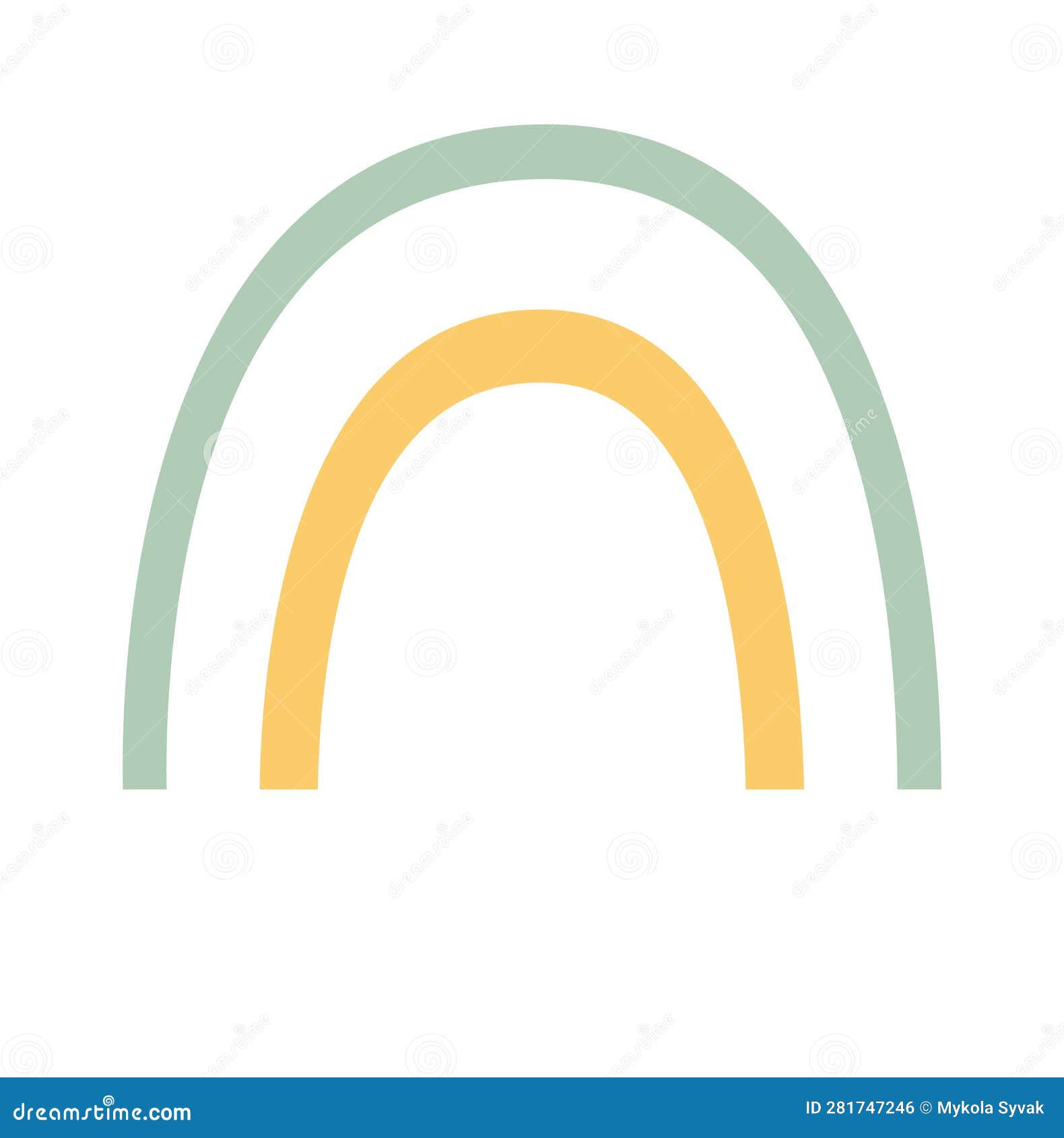 Cartoon Rainbow Icon stock vector. Illustration of design - 281747246