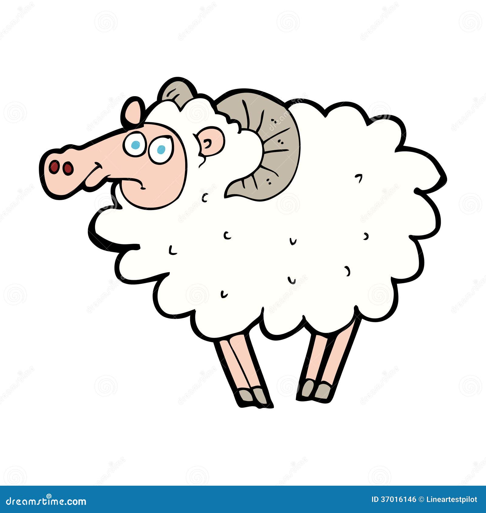 Cartoon ram stock vector. Illustration of drawn, farm - 37016146