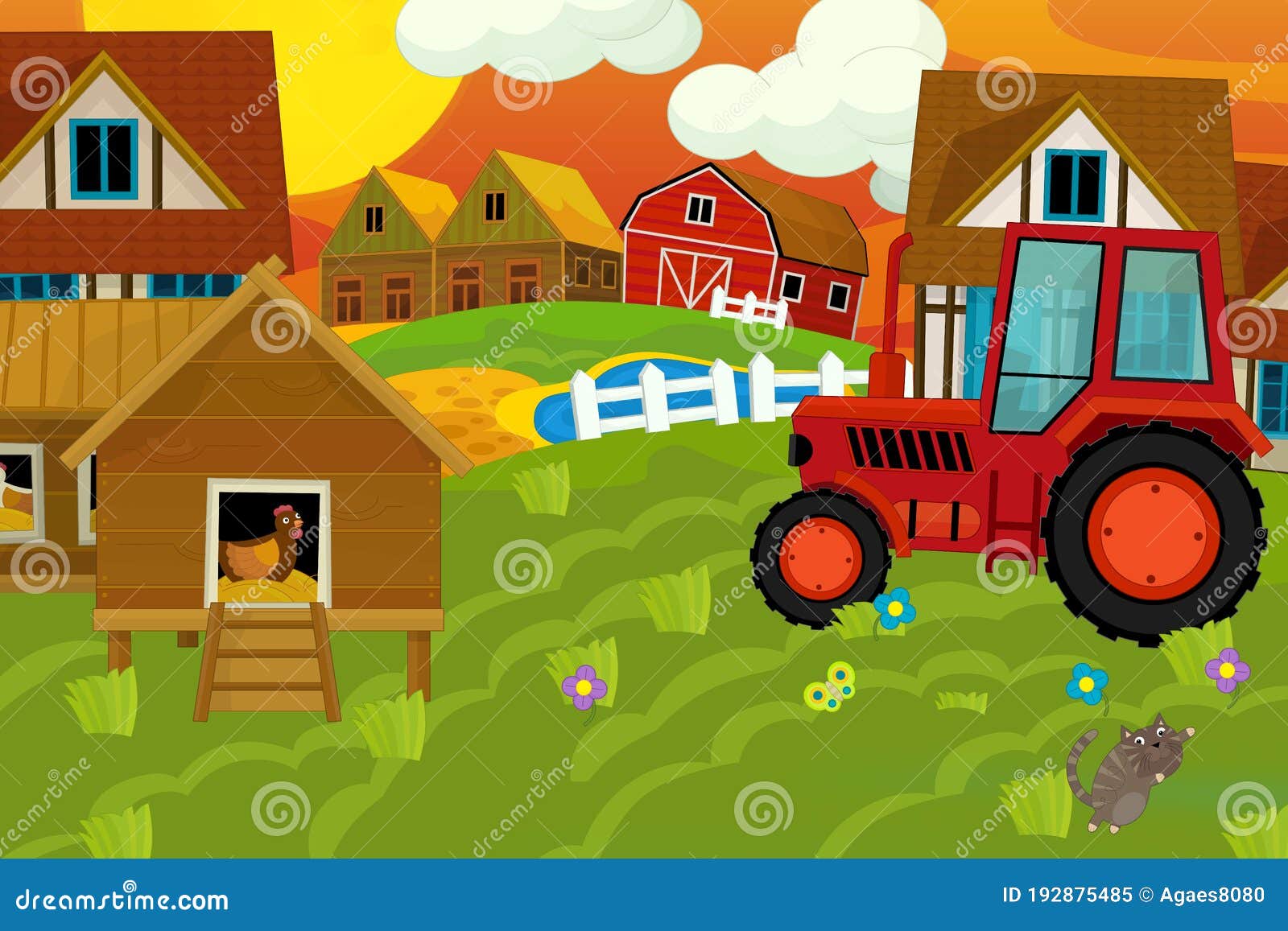 Ranch Farm Animals Collection Vector Silhouette Illustration Isolated ...