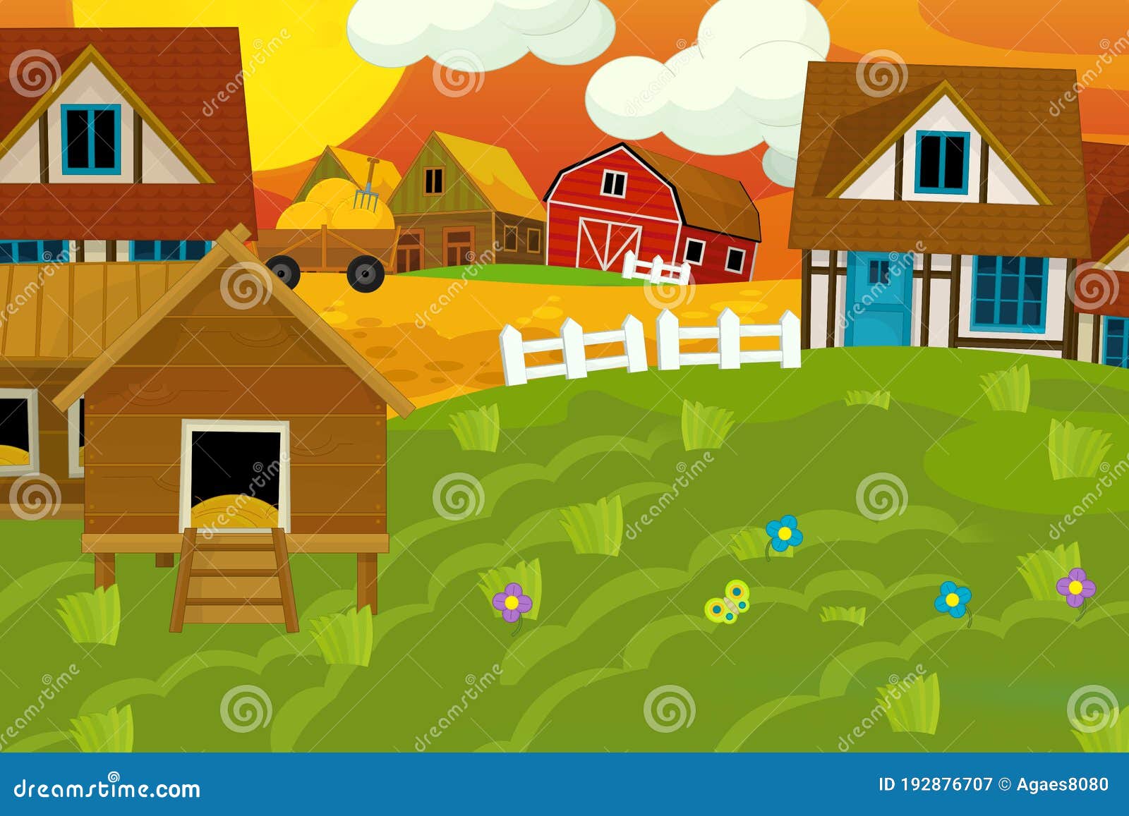 Ranch Farm Animals Collection Vector Silhouette Illustration Isolated ...