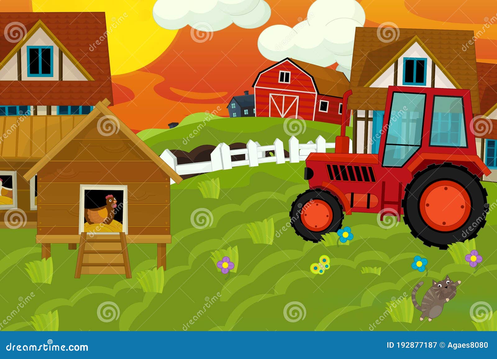Ranch Farm Animals Collection Vector Silhouette Illustration Isolated ...