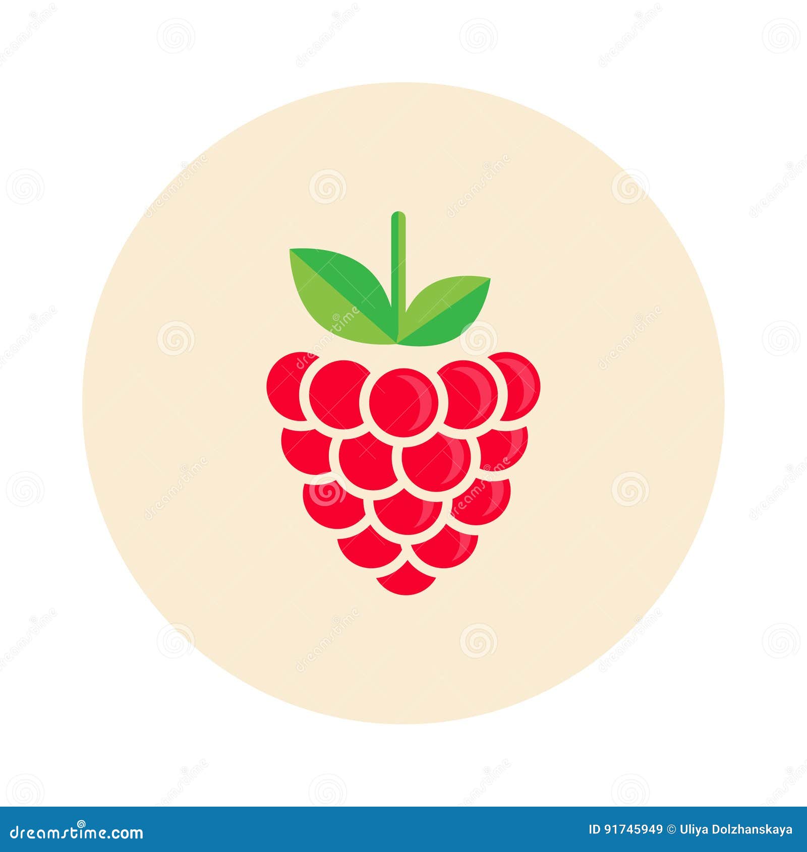 Cartoon Raspberry Icon Vector Stock Vector - Illustration of natural ...