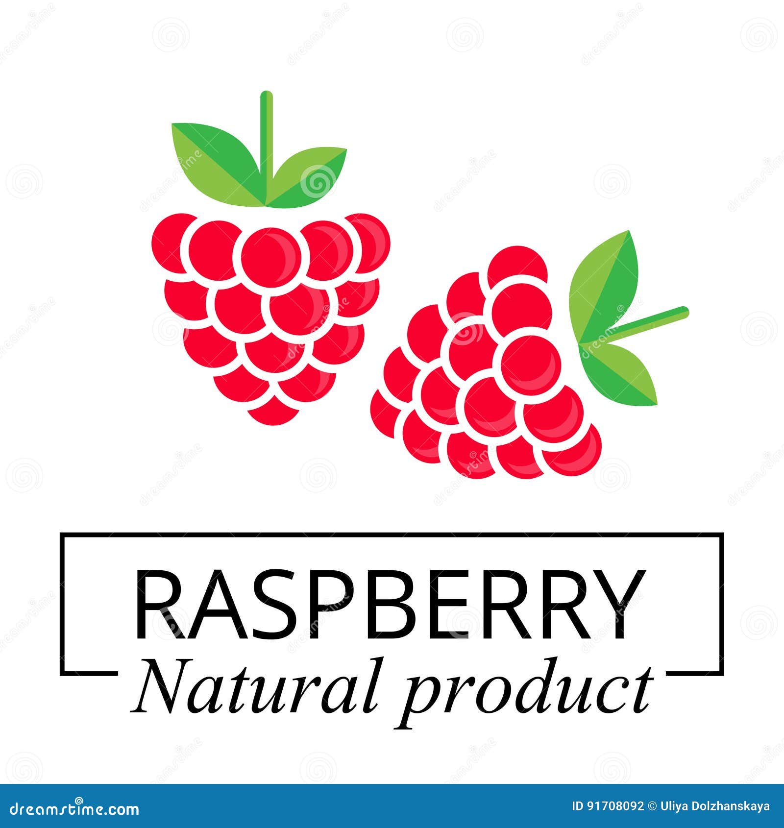 Cartoon Raspberry Label Vector Stock Vector - Illustration of freshness ...