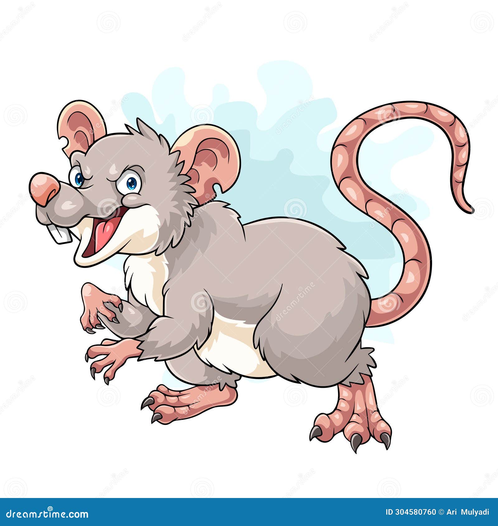 Cartoon Rat with Angry Expression Stock Vector - Illustration of ...