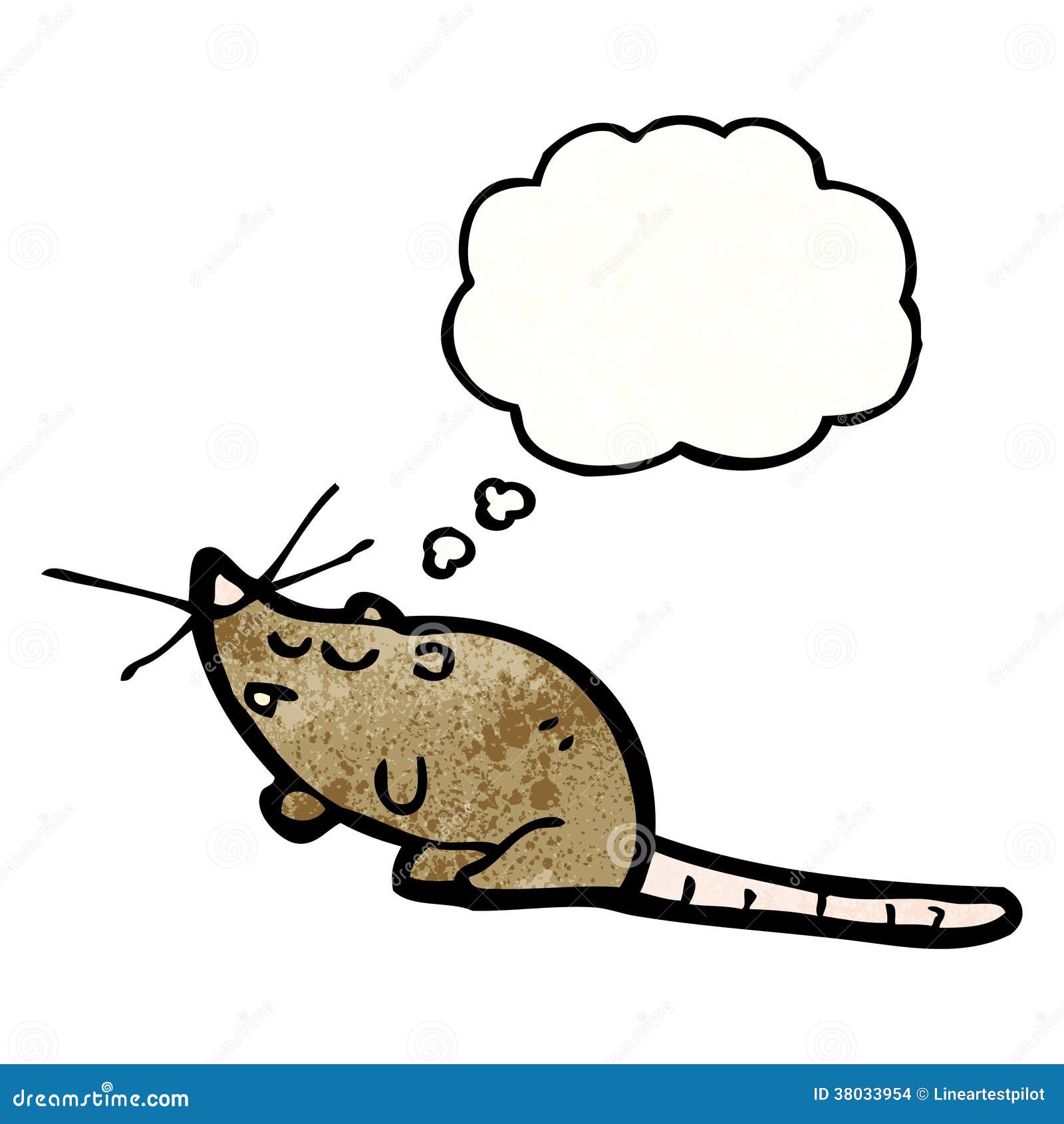 Cartoon Rat with Thought Bubble Stock Vector - Illustration of quirky ...