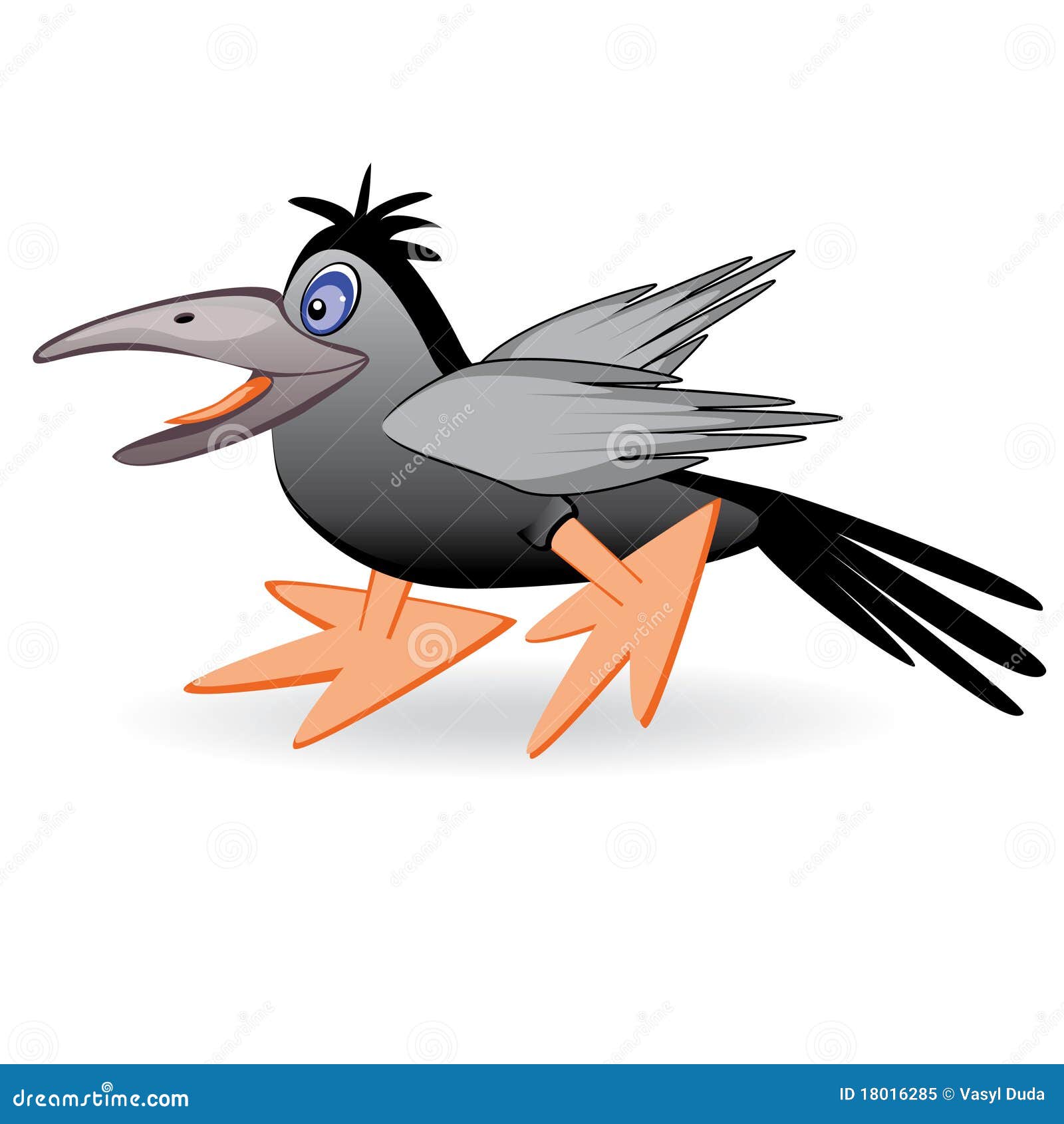 Cartoon raven stock vector. Illustration of halloween - 18016285