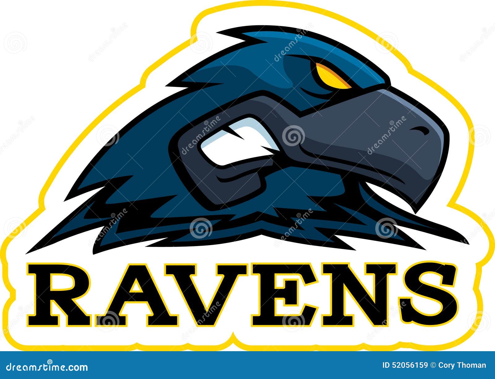 Cartoon Raven Mascot stock vector. Illustration of text - 52056159
