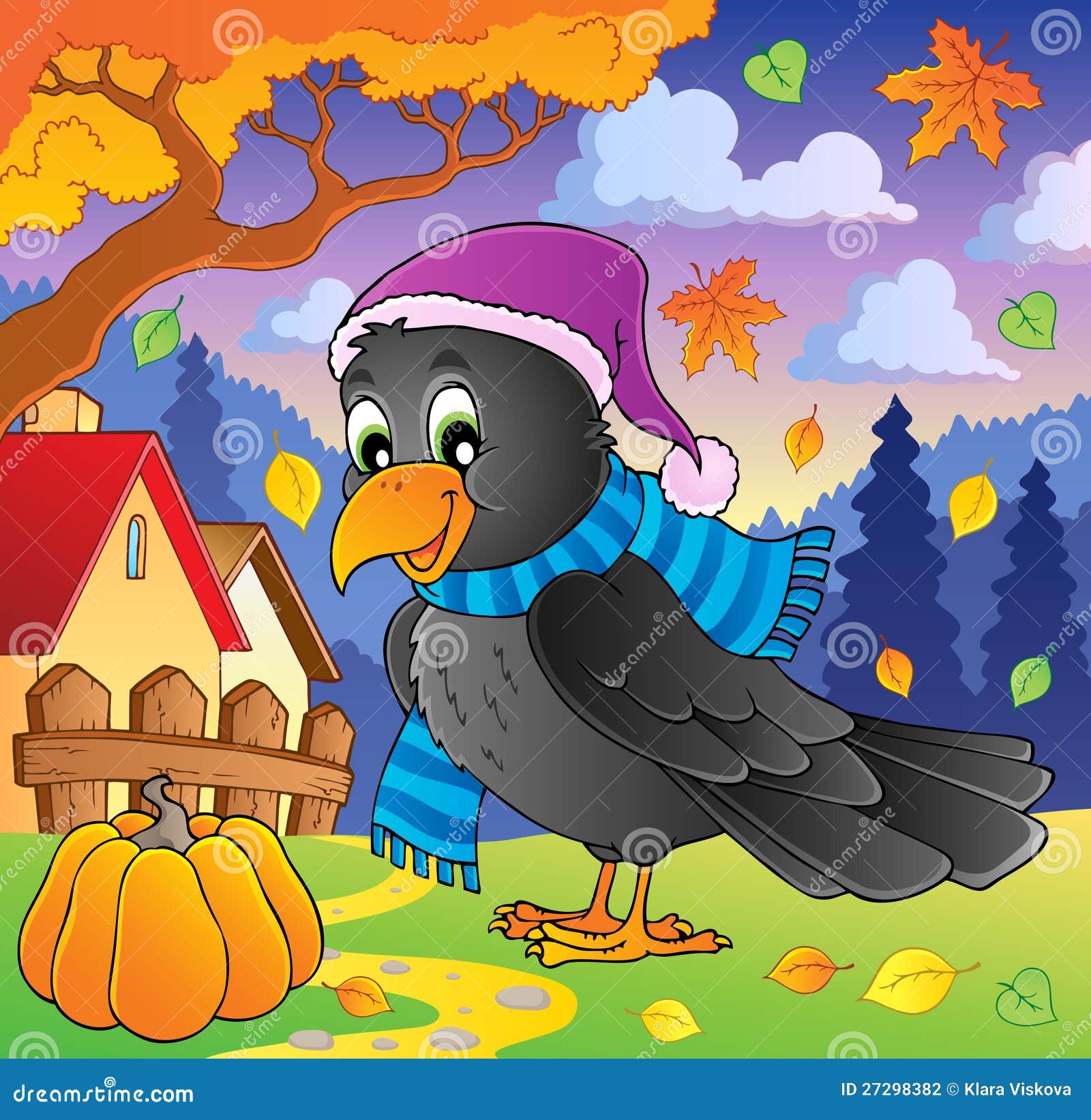 Cartoon Raven Theme Image 2 Stock Vector - Illustration of feather ...