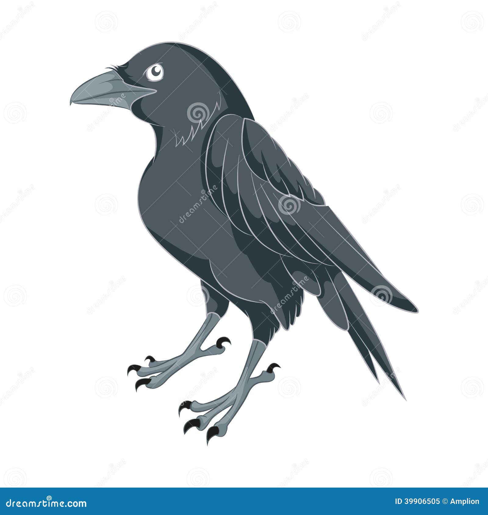 Cartoon Raven stock vector. Illustration of cartoons - 39906505