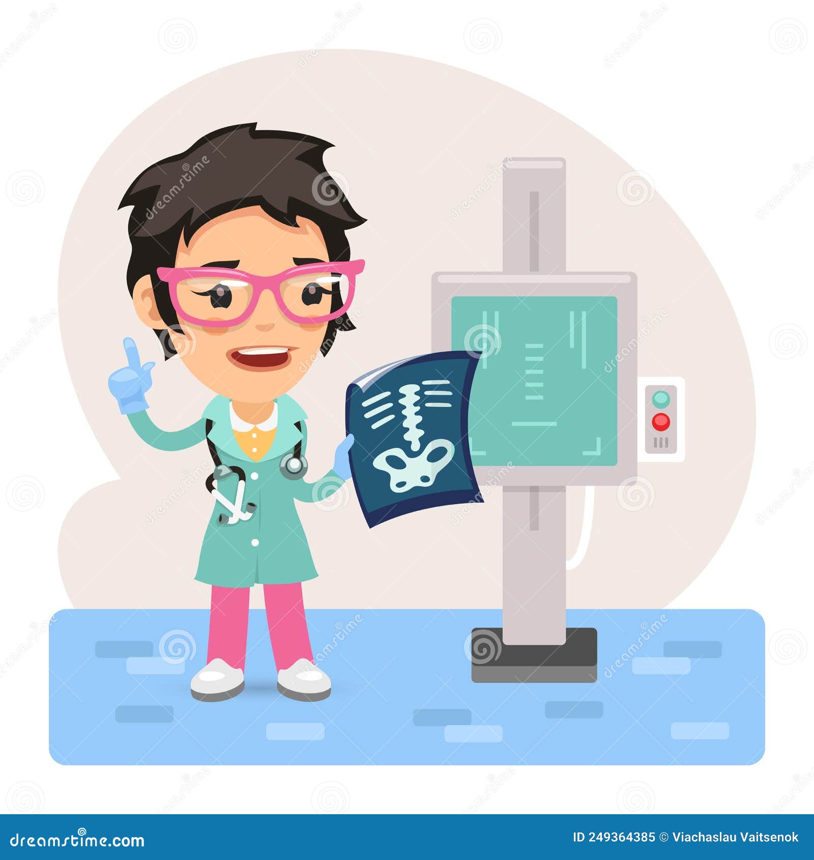 Cartoon X-Ray Operator stock vector. Illustration of consultation ...