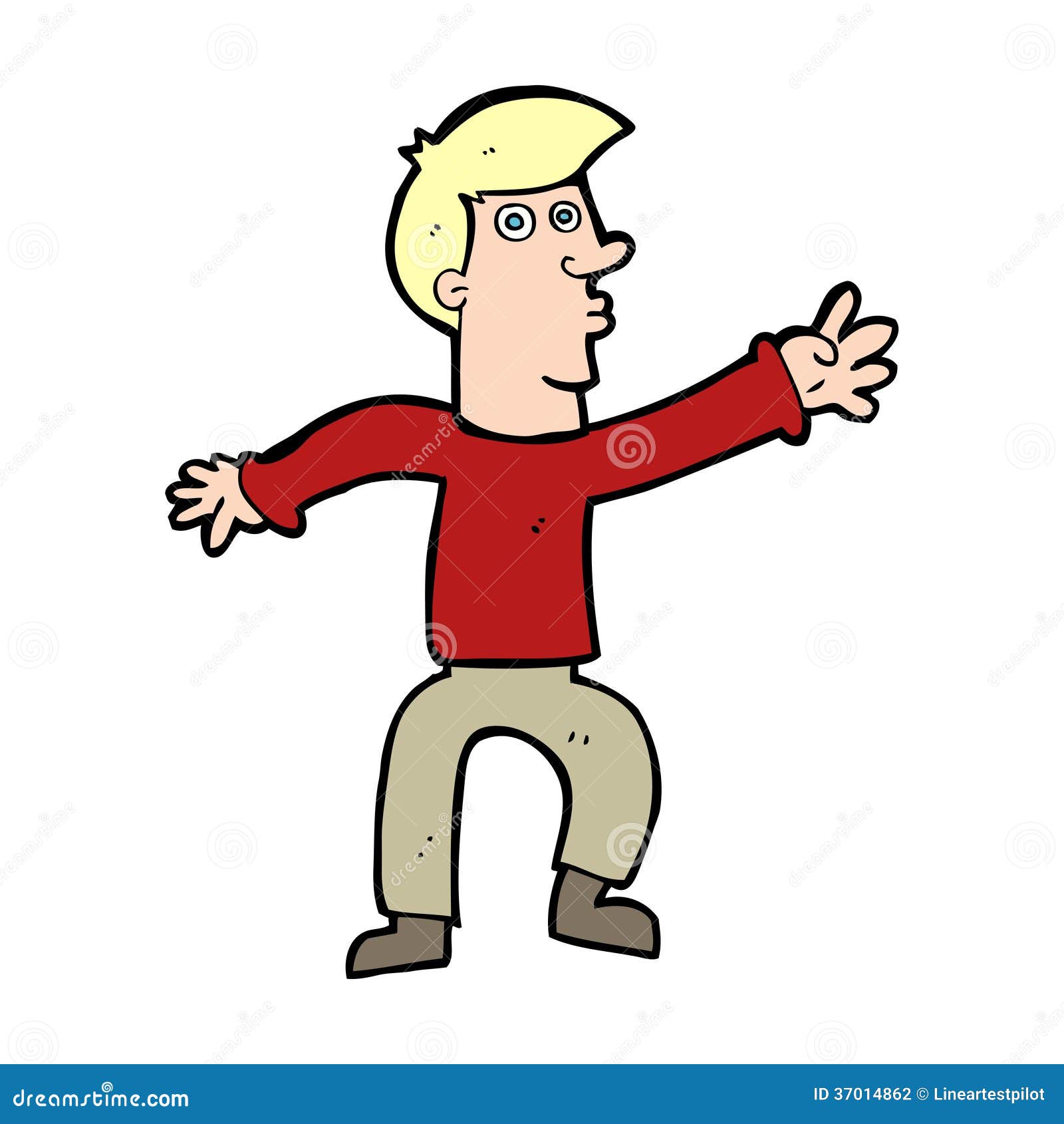 Cartoon reaching man stock vector. Illustration of cartoon - 37014862