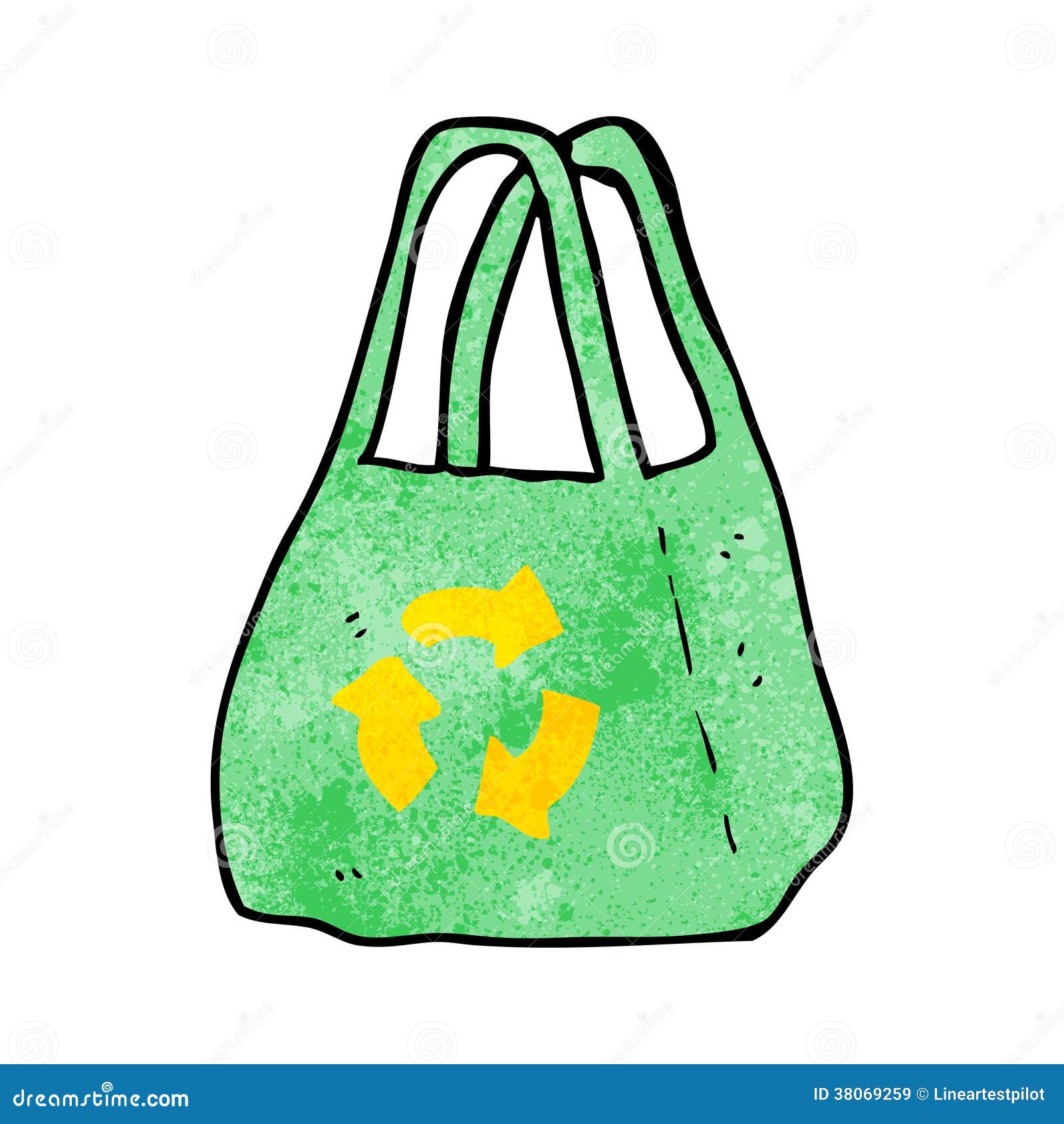 Cartoon recycling bag stock vector. Illustration of environmental ...