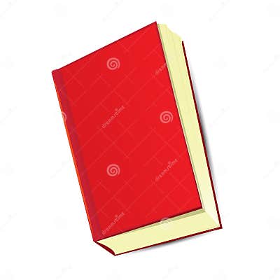 Cartoon Red Book. Vector Illustration Stock Vector - Illustration of ...