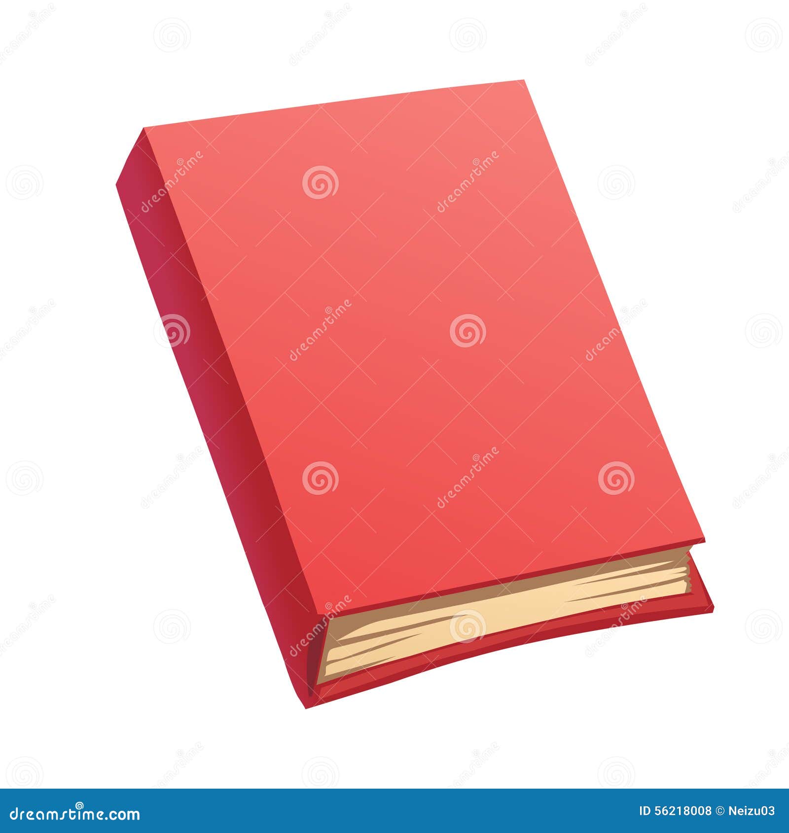 Cartoon red book stock illustration. Illustration of single - 56218008