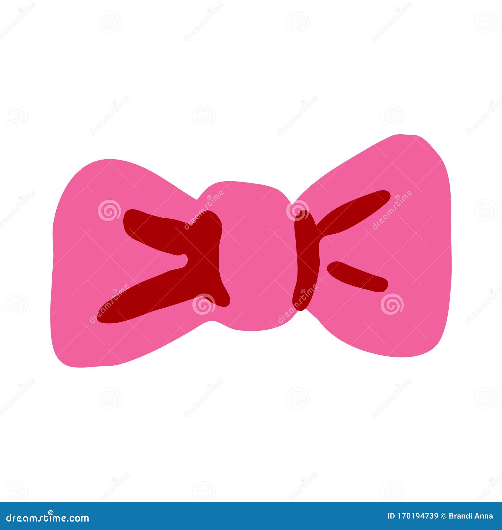 Cartoon Red Bow Icon Isolated on White Background. Vector Stock Vector ...