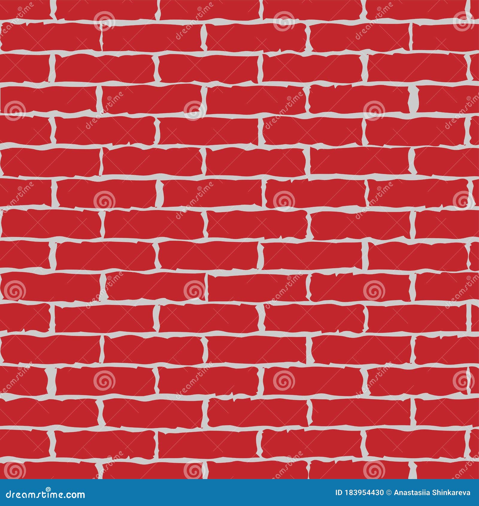 Cartoon Red Brick Wall Texture or Background with Stains for Text ...