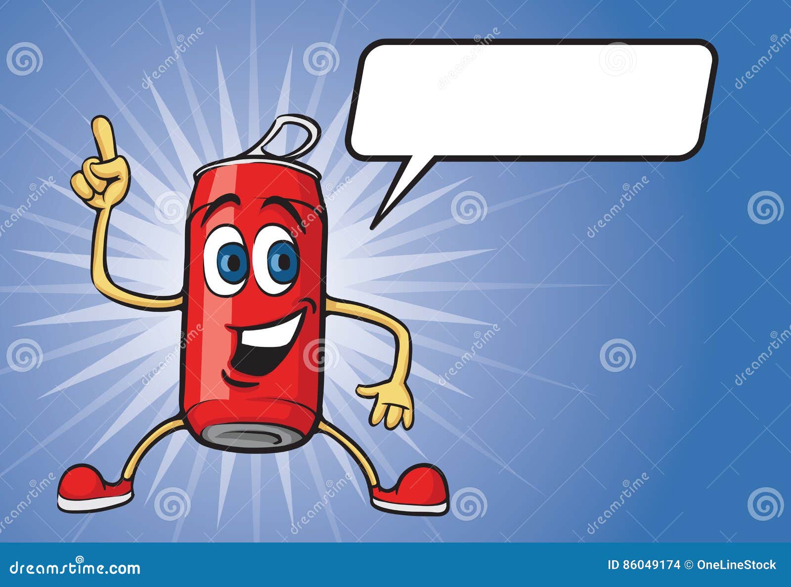 Cartoon red can character stock vector. Illustration of drawing - 86049174