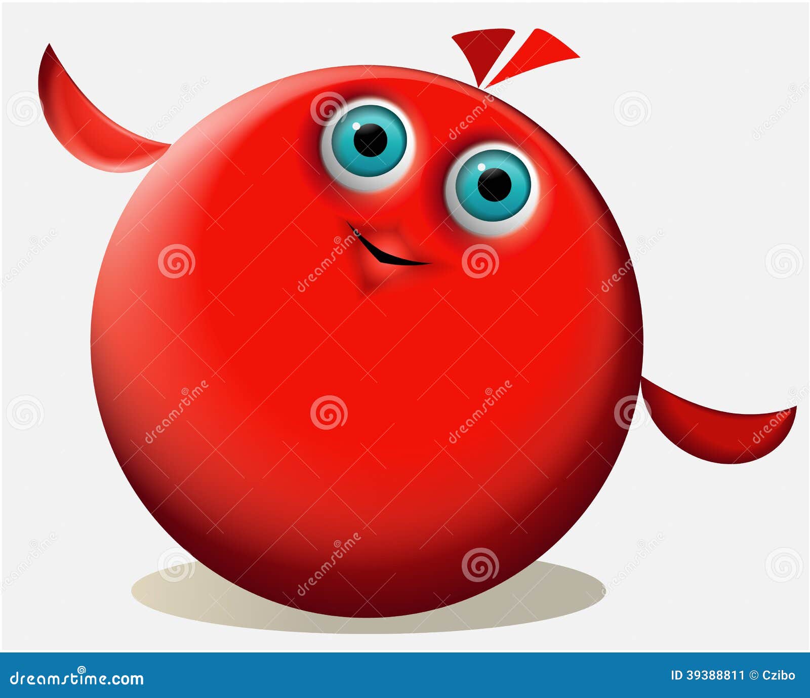 Cartoon red creature stock vector. Illustration of monster - 39388811