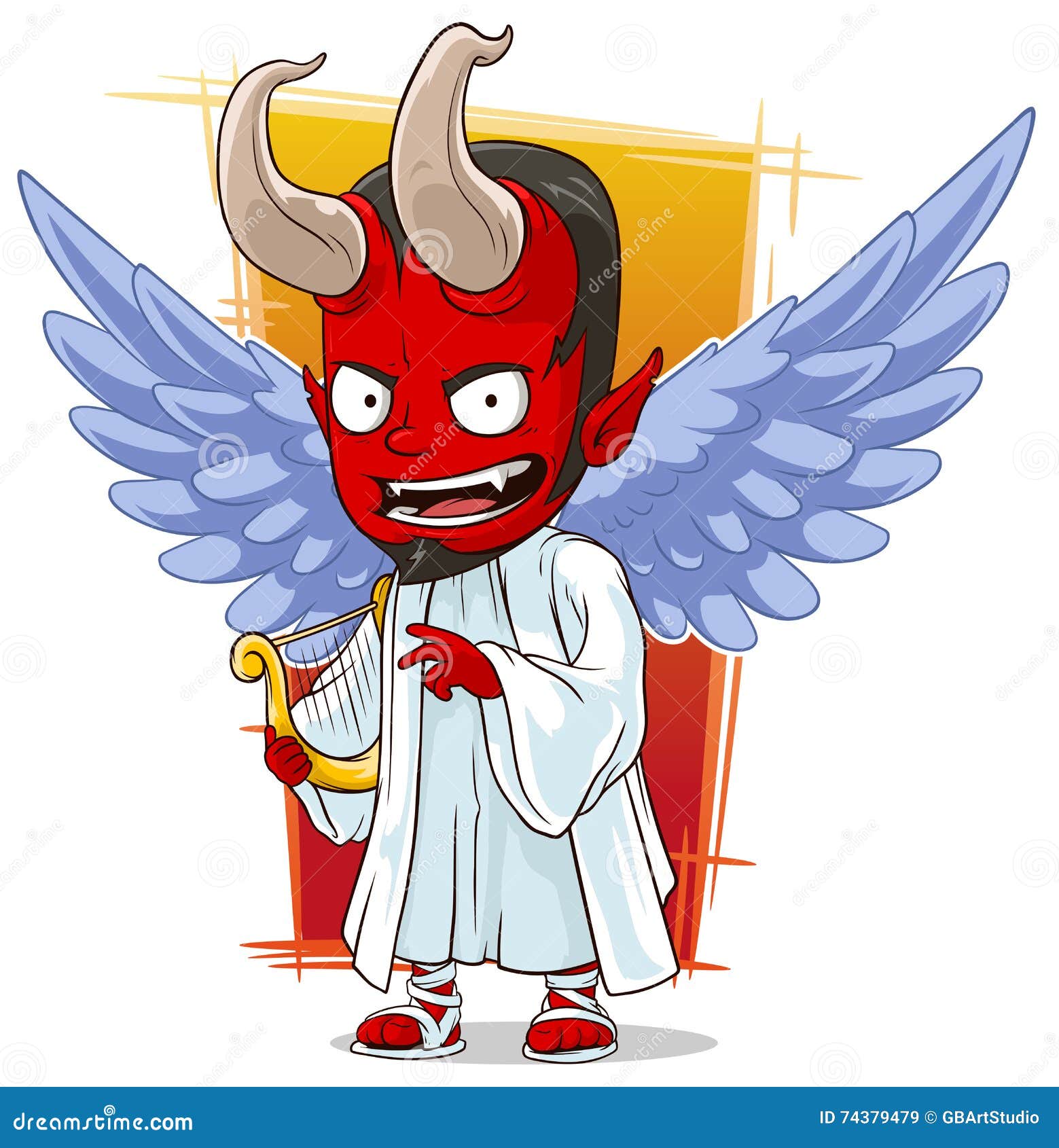 Cartoon Big Dog From Hell. Vector Illustration | CartoonDealer.com ...