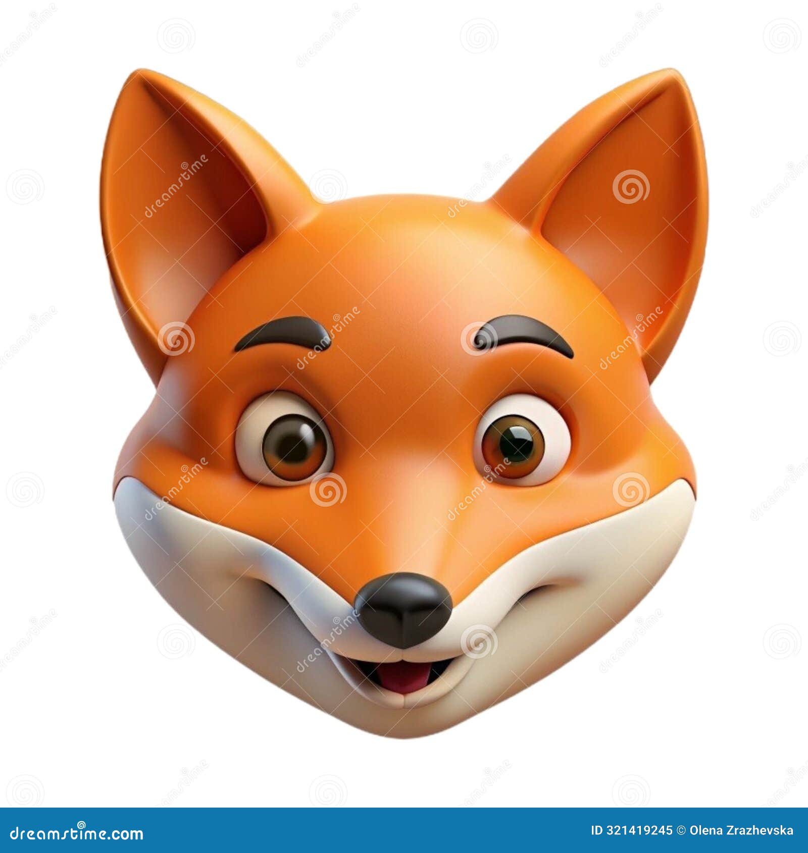 Cartoon red fox stock illustration. Illustration of isolated - 321419245