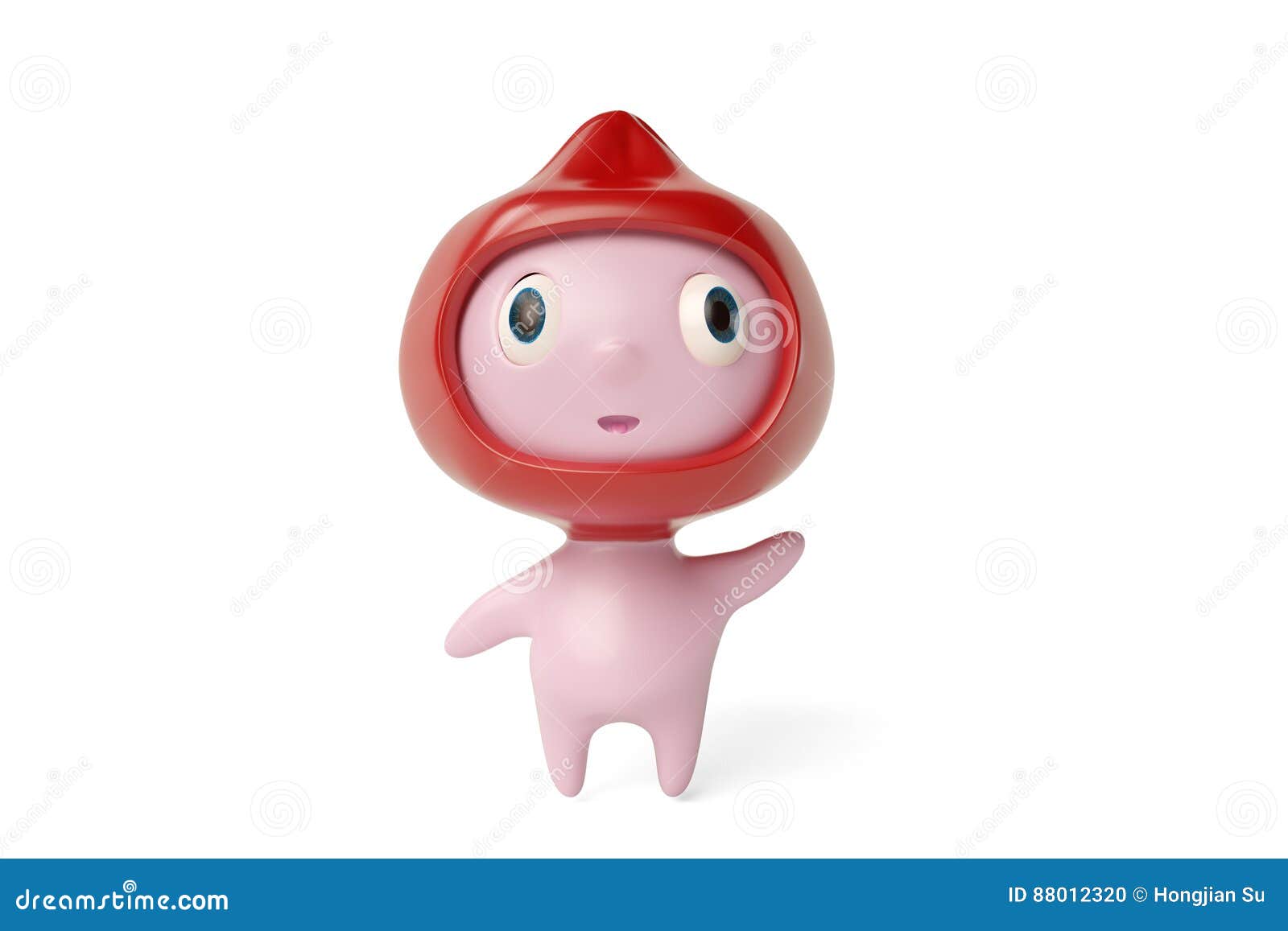 A Cartoon Red-headed Boy,3D Illustration. Stock Illustration ...