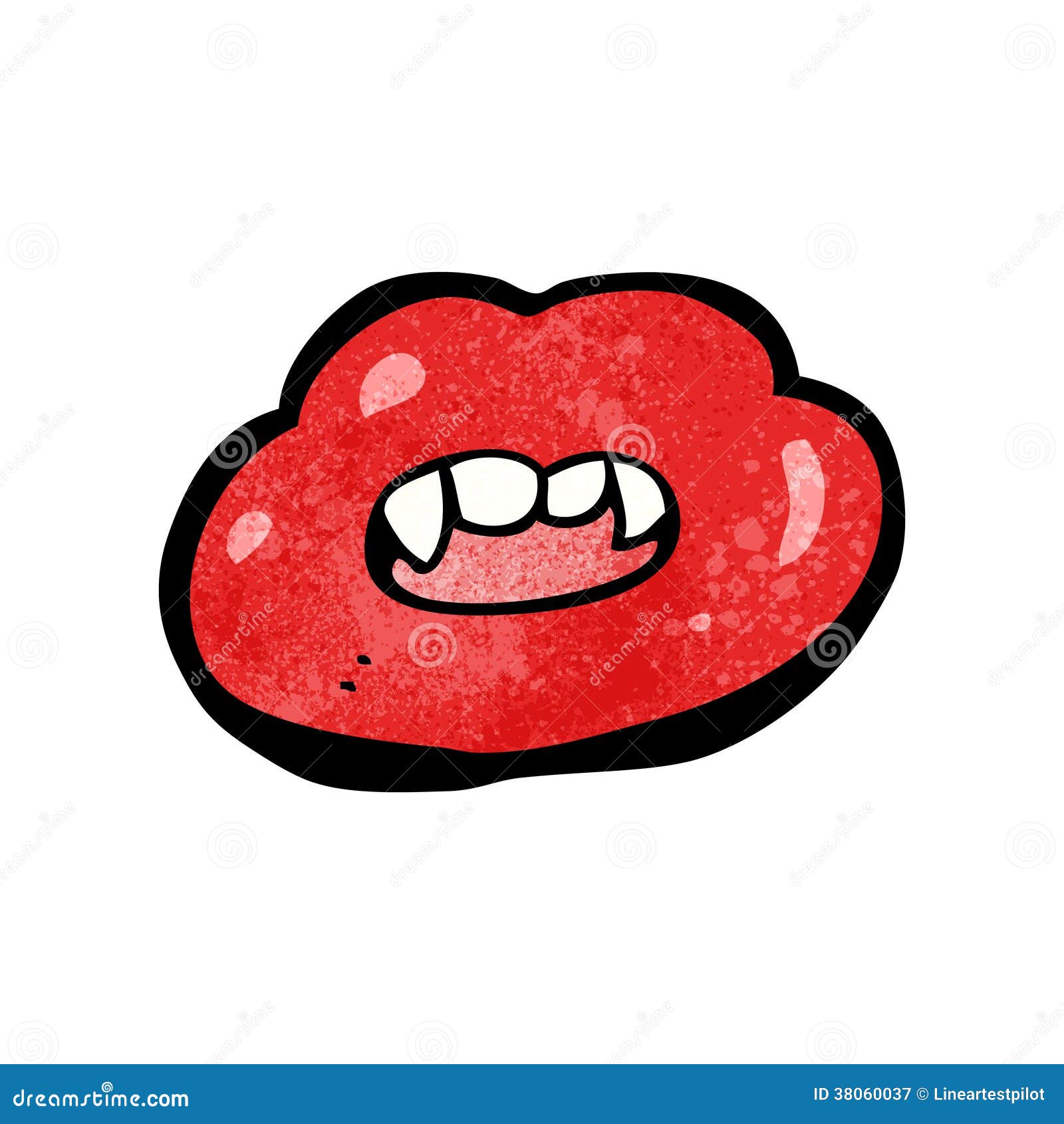Cartoon red lips stock vector. Illustration of quirky - 38060037