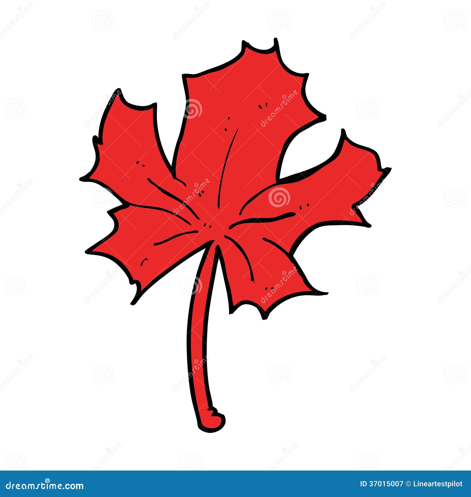Cartoon red maple leaf stock vector. Illustration of canada - 37015007