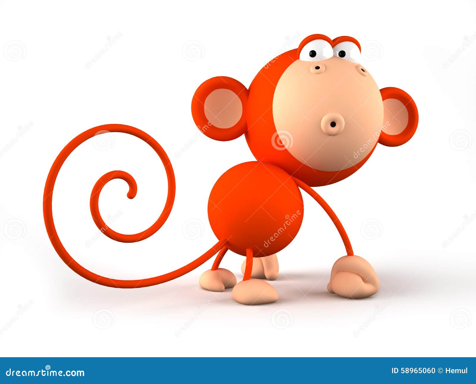 Red Monkey Cartoon