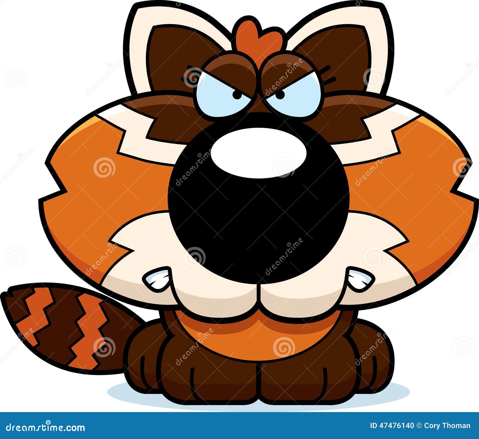 Cartoon Red Panda Angry Stock Vector - Image: 47476140