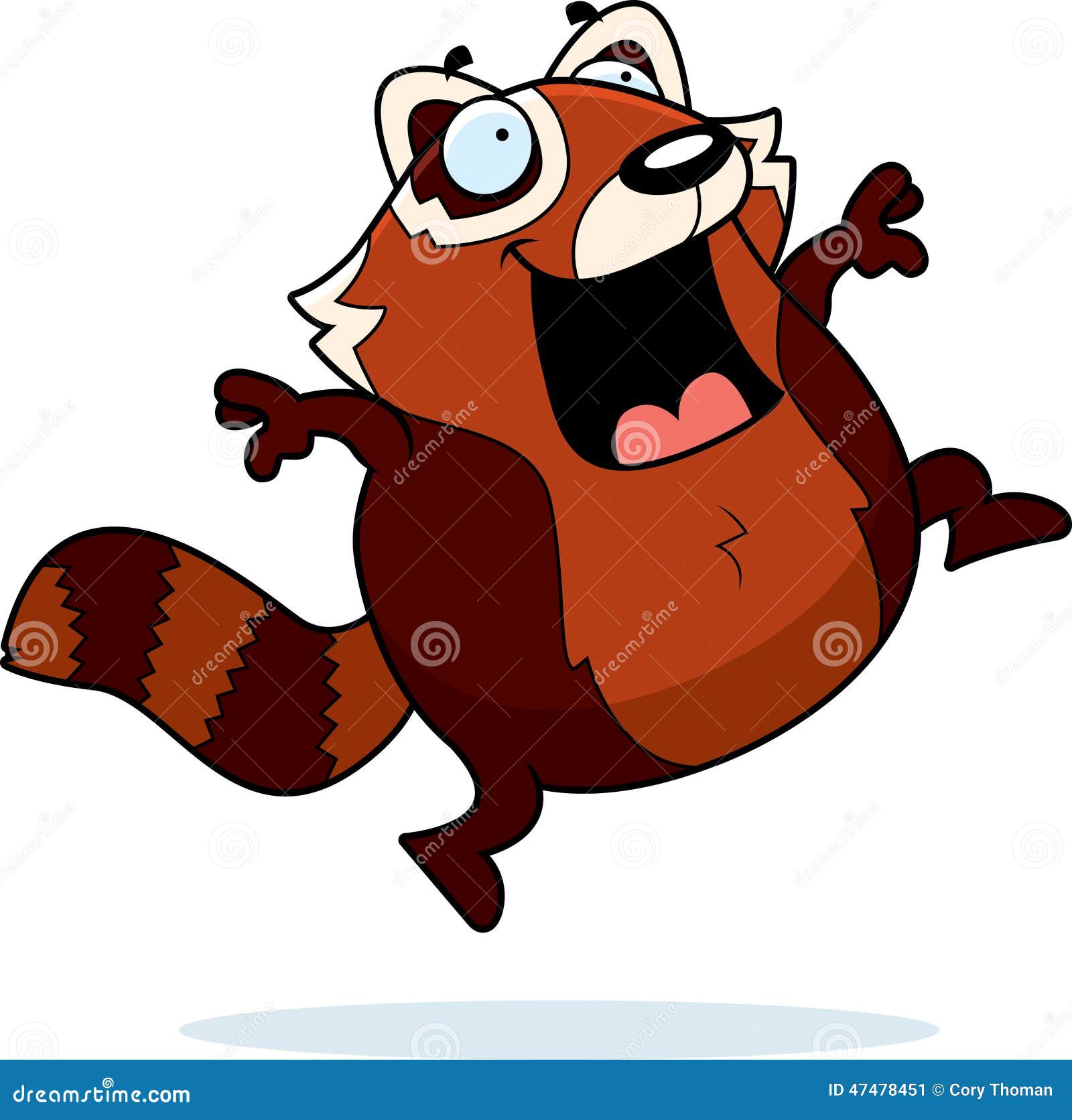 Cartoon Red Panda Jumping stock vector. Illustration of clip - 47478451